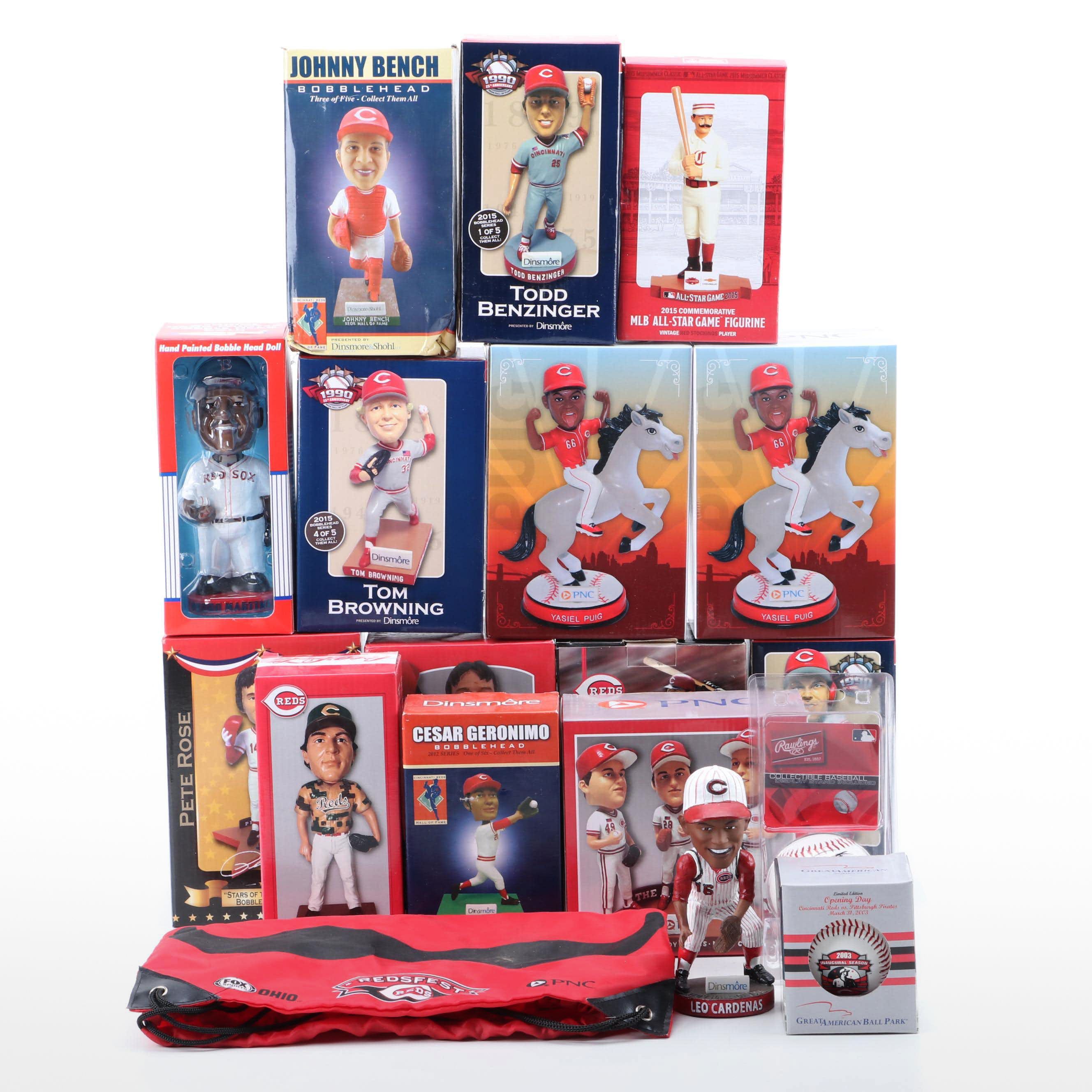 Cincinnati Reds Bobbleheads Featuring Johnny Bench, Pete Rose, and More ...