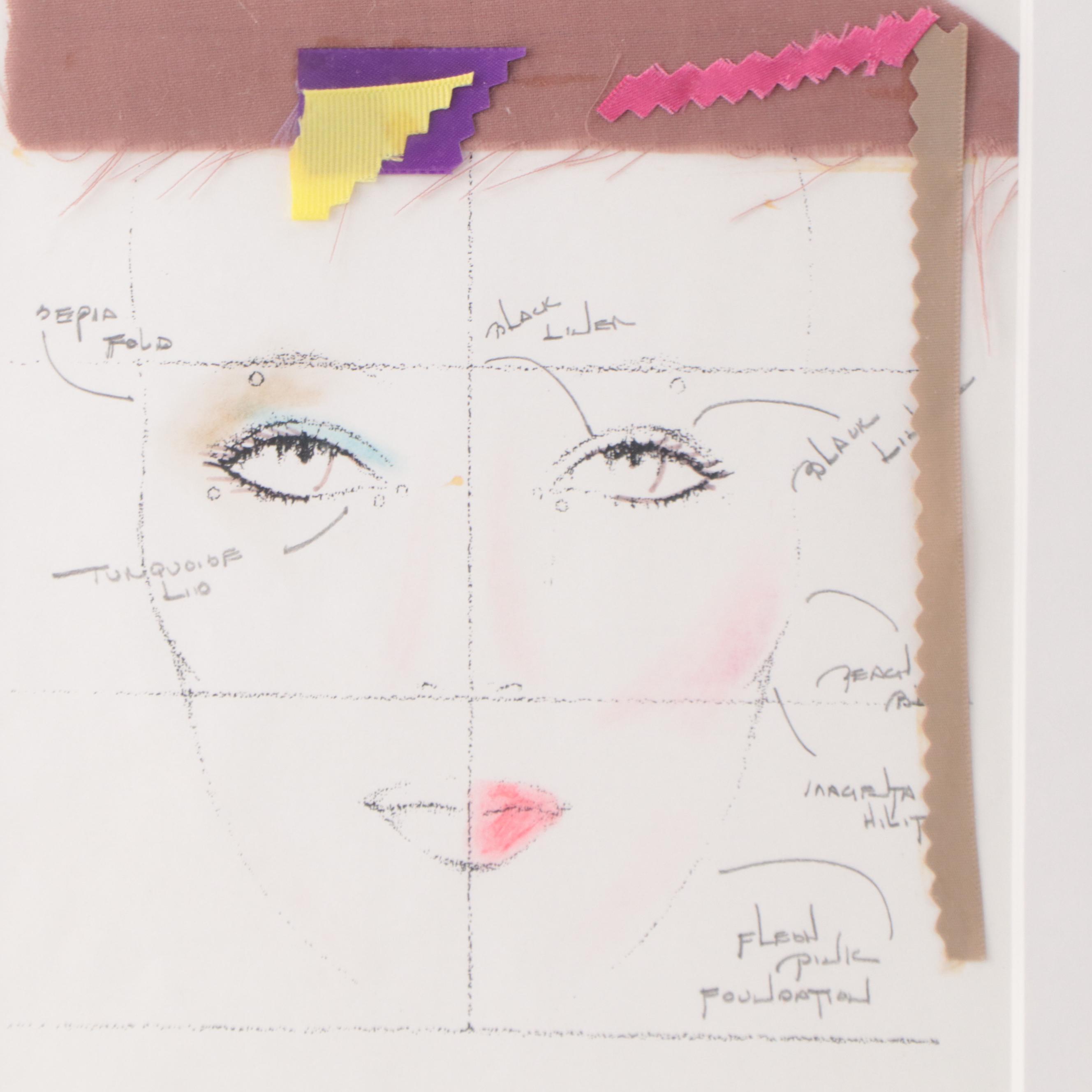 Framed Makeup Designs with Annotations | EBTH