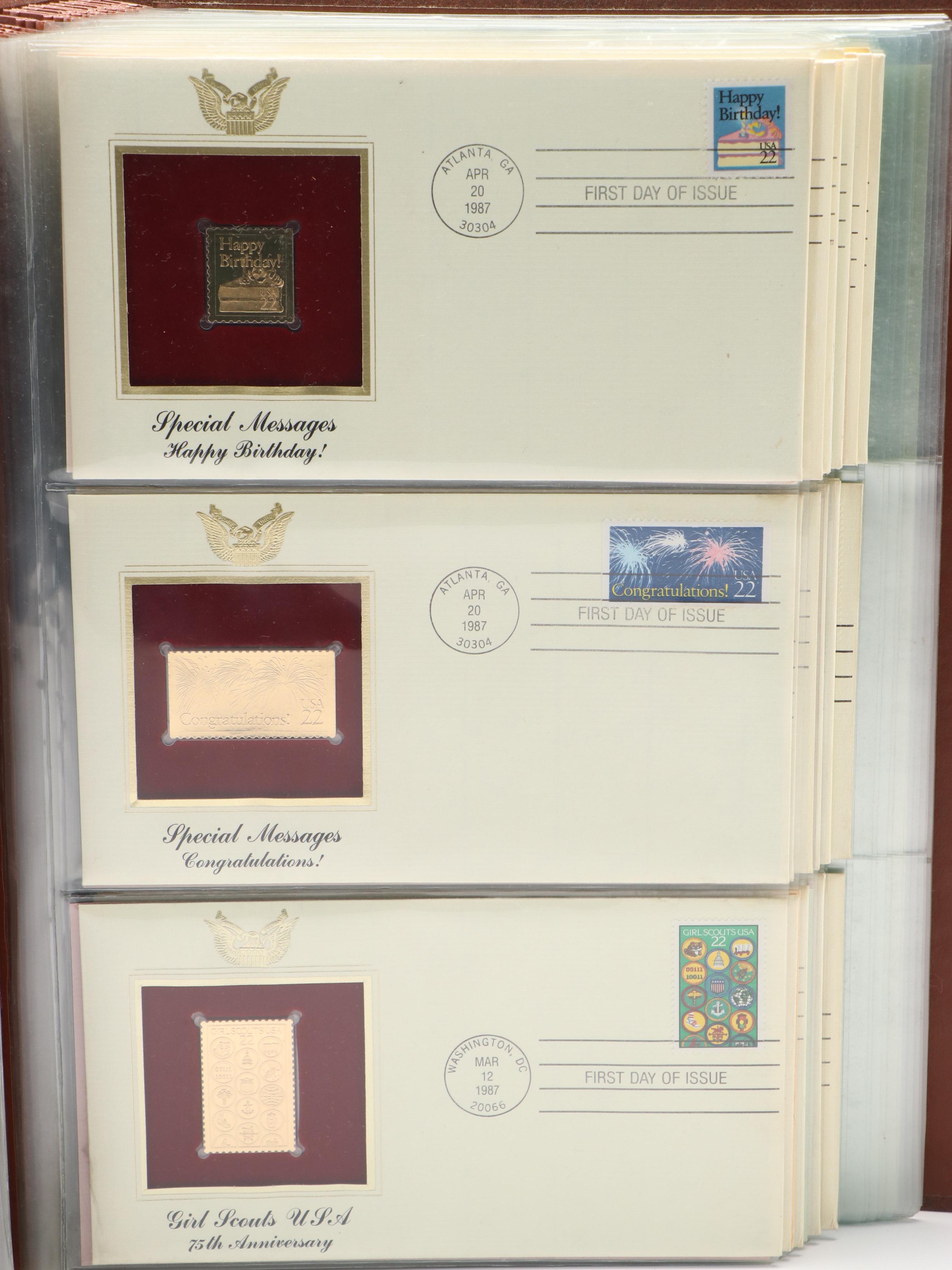 "Golden Replicas of United States Stamps" | EBTH