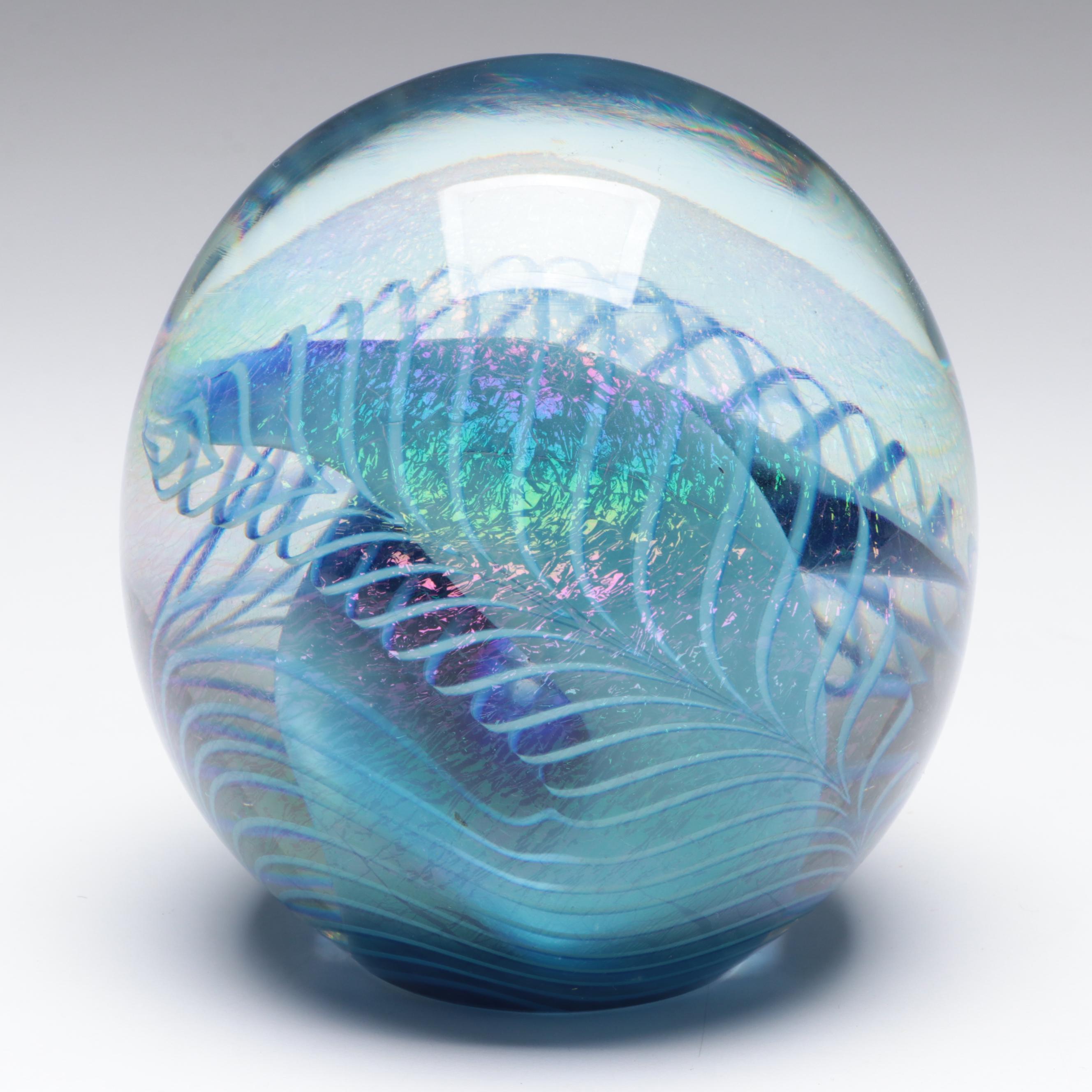 Robert Eickholt Dichroic Glass Paperweight, 1995 | EBTH
