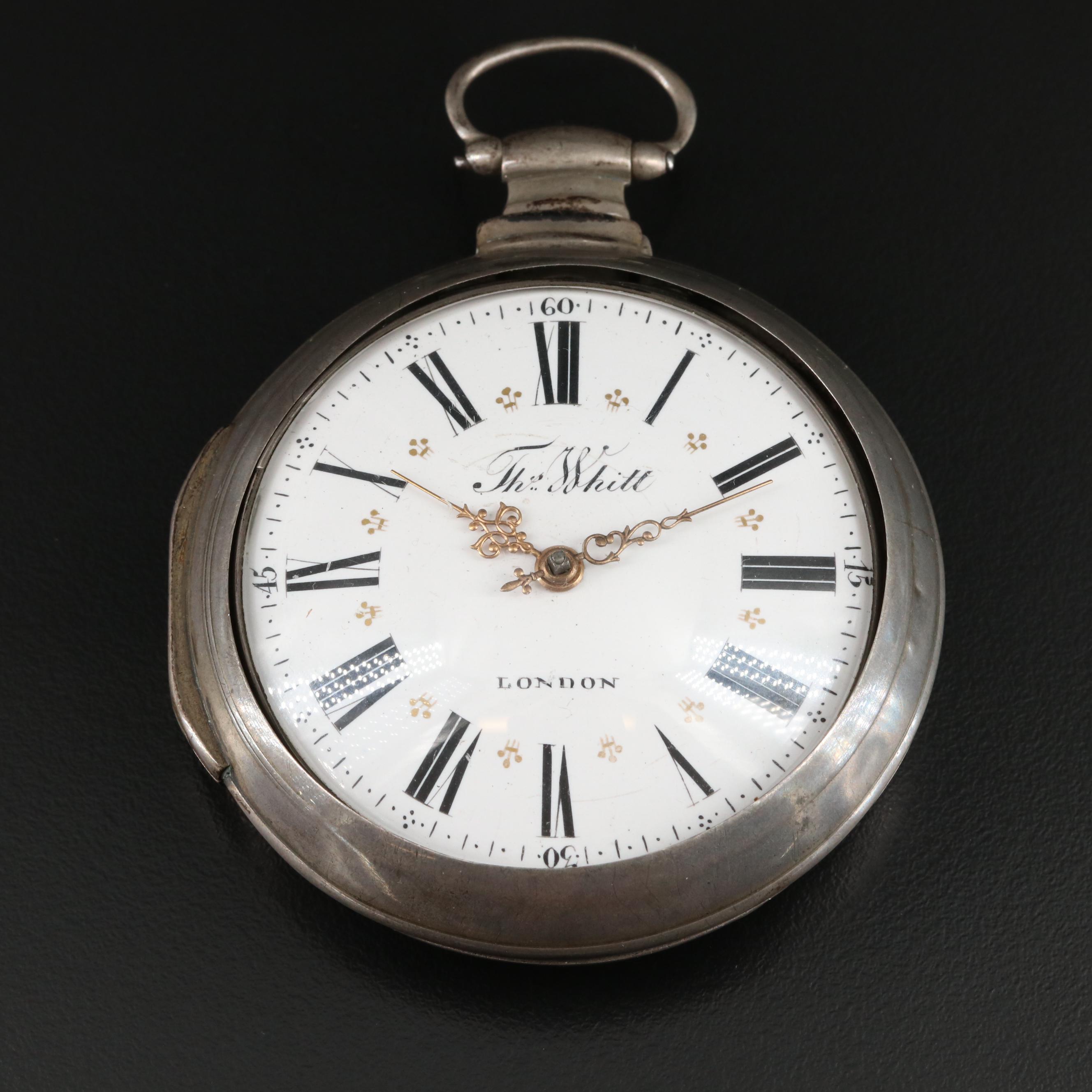 Thomas Whitt London Antique Silver Case Pocket Watch | EBTH