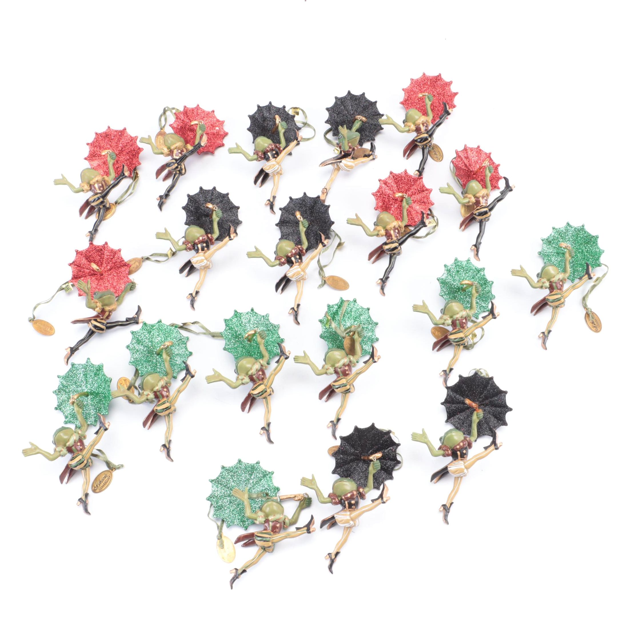 Katherine's Collection Cast Resin and Wood Leaping Frogs Christmas ...