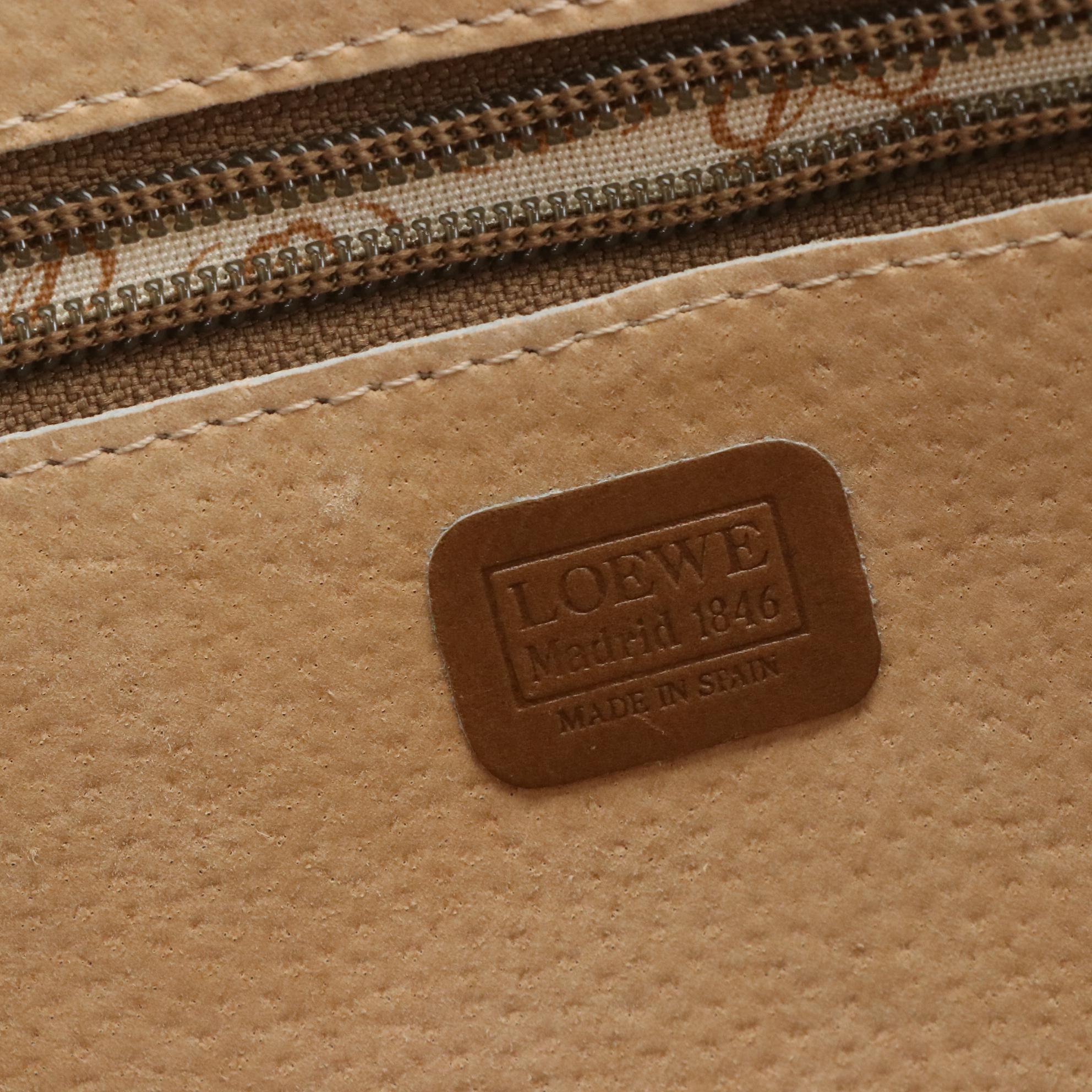 Loewe Brief Case in Brown Grained Leather | EBTH