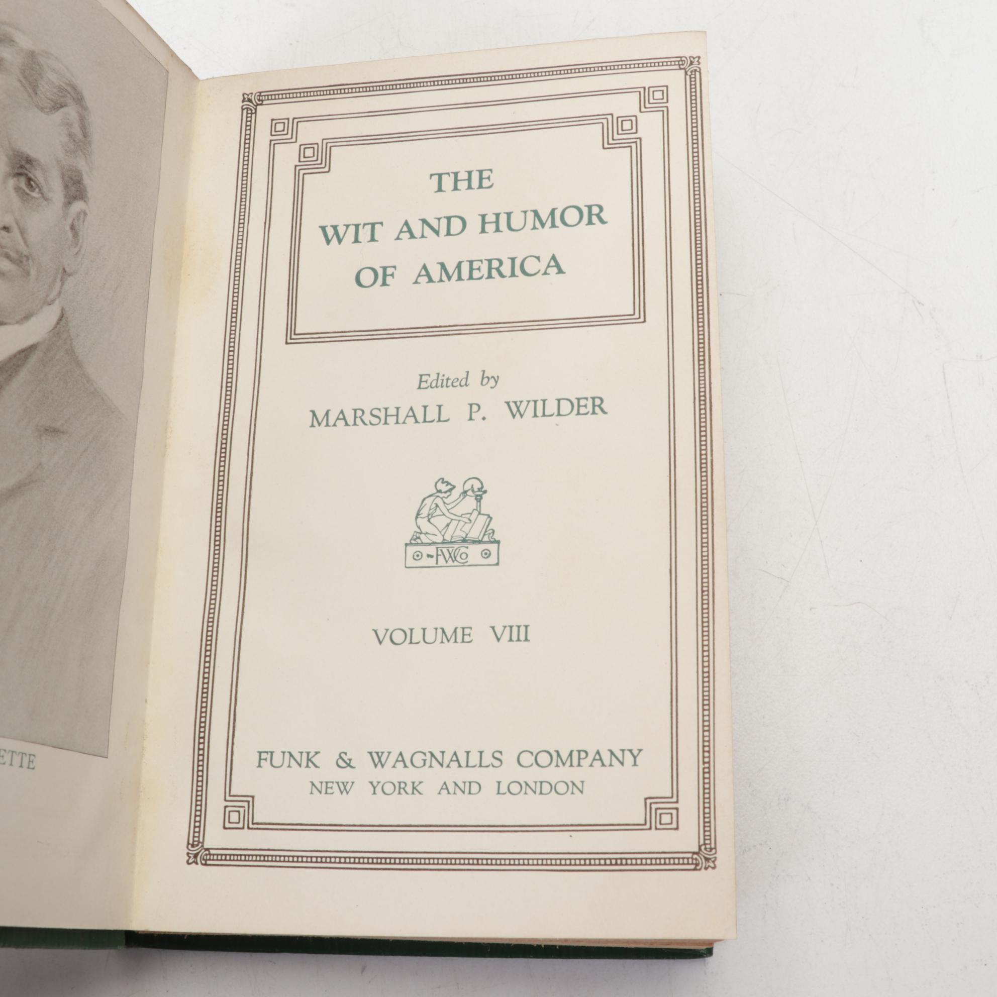 "The Wit and Humor of America" Edited by Marshall P. Wilder and More ...
