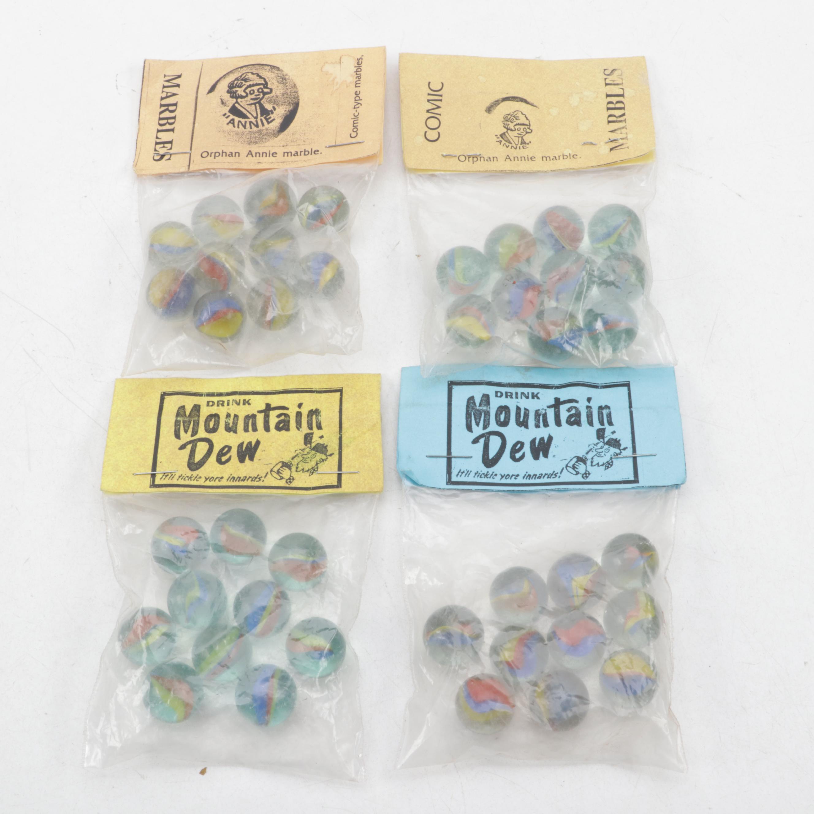 Coca-Cola, Mountain Dew and More Collectible Glass Marbles, Mid to Late ...