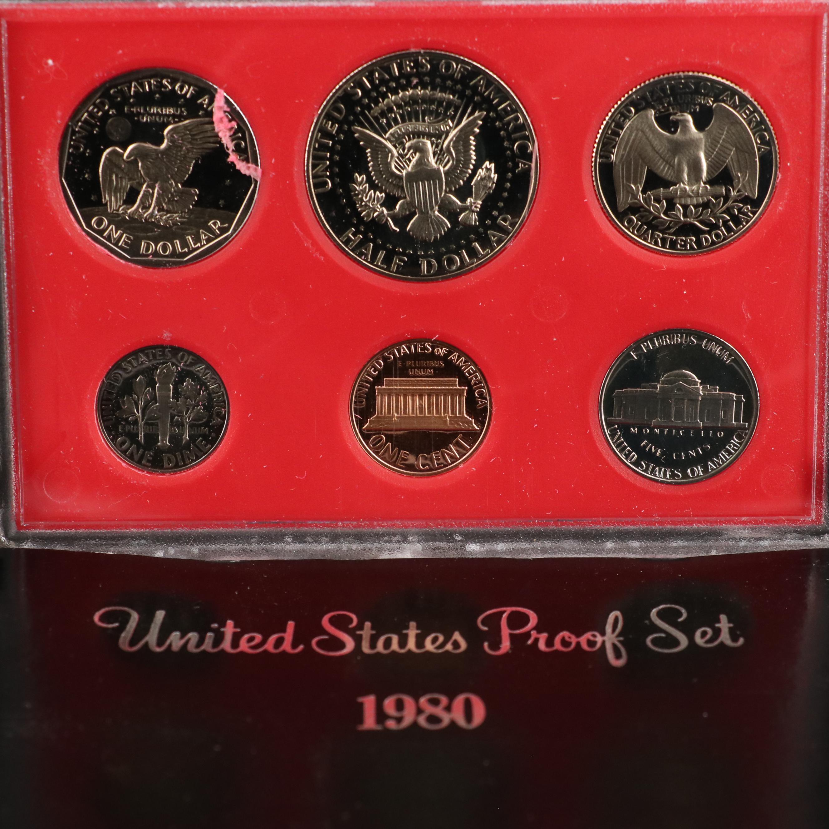 Group of Fourteen Modern U.S. Proof Sets ( 3) 1978, (7) 1980, and (7 ...