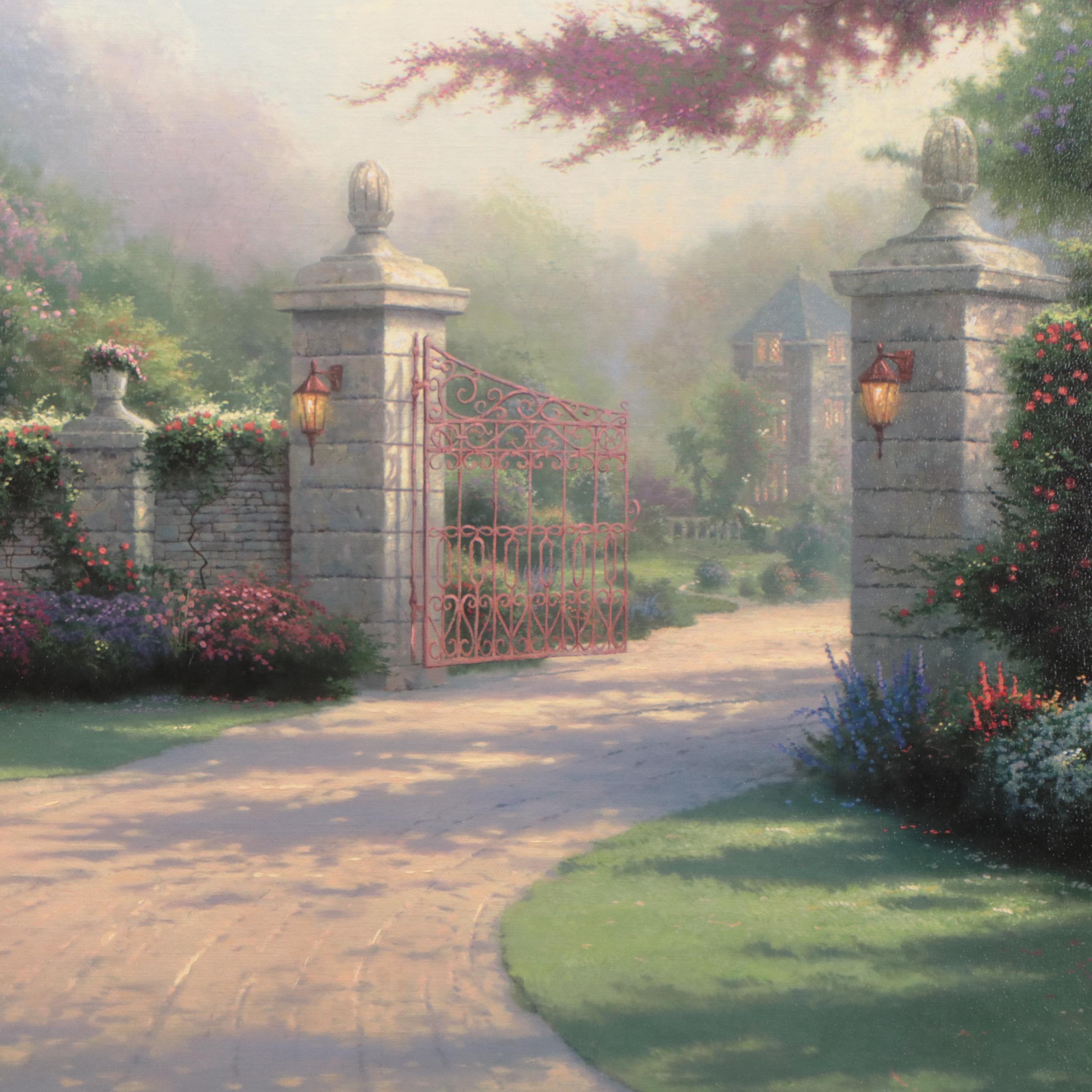 Thomas Kinkade Embellished Offset Lithograph "Summer Gate" | EBTH