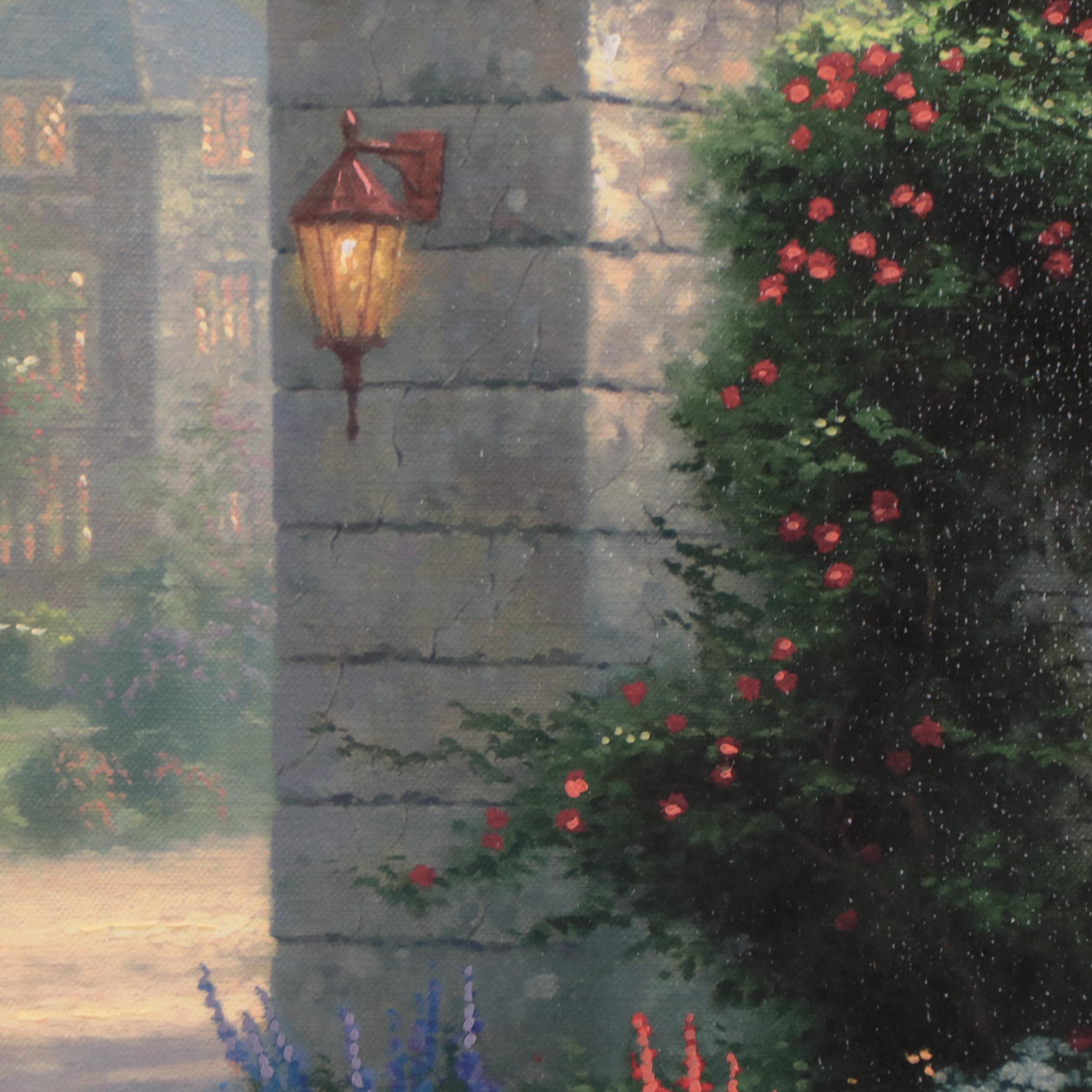 Thomas Kinkade Embellished Offset Lithograph "Summer Gate" | EBTH