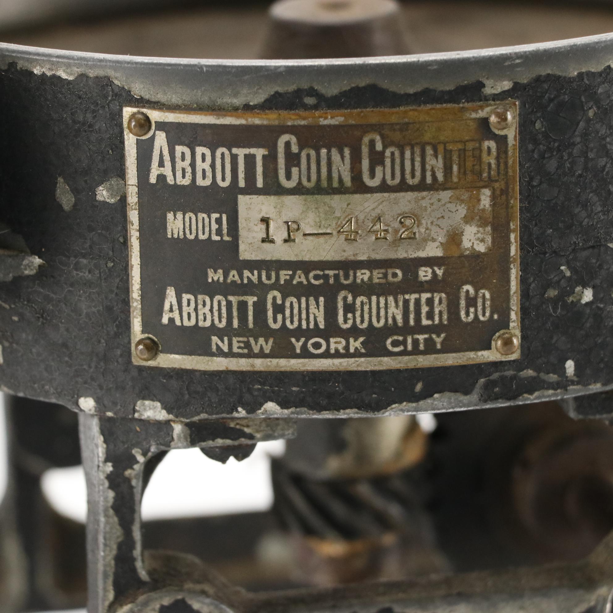 Abbott Coin Counter Machine with Metal Silver Staarts Tray | EBTH