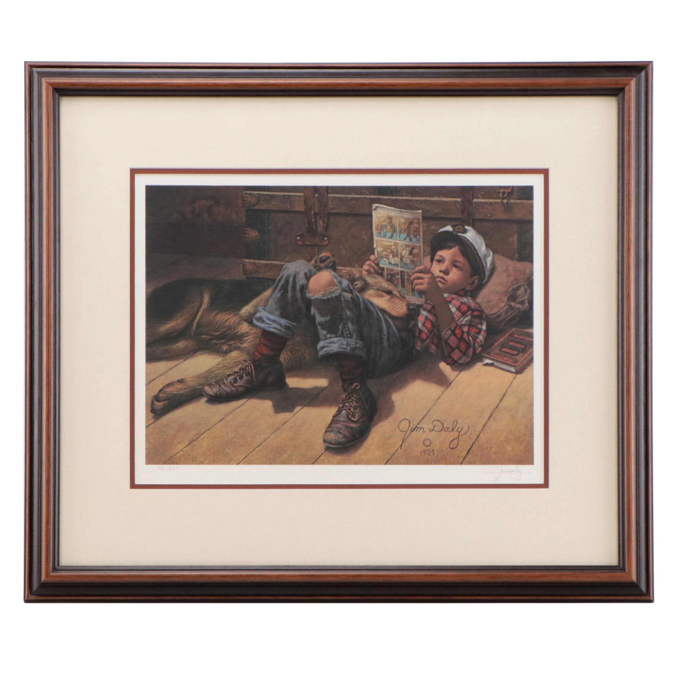 Jim Daly Offset Lithograph "Favorite Reader" | EBTH