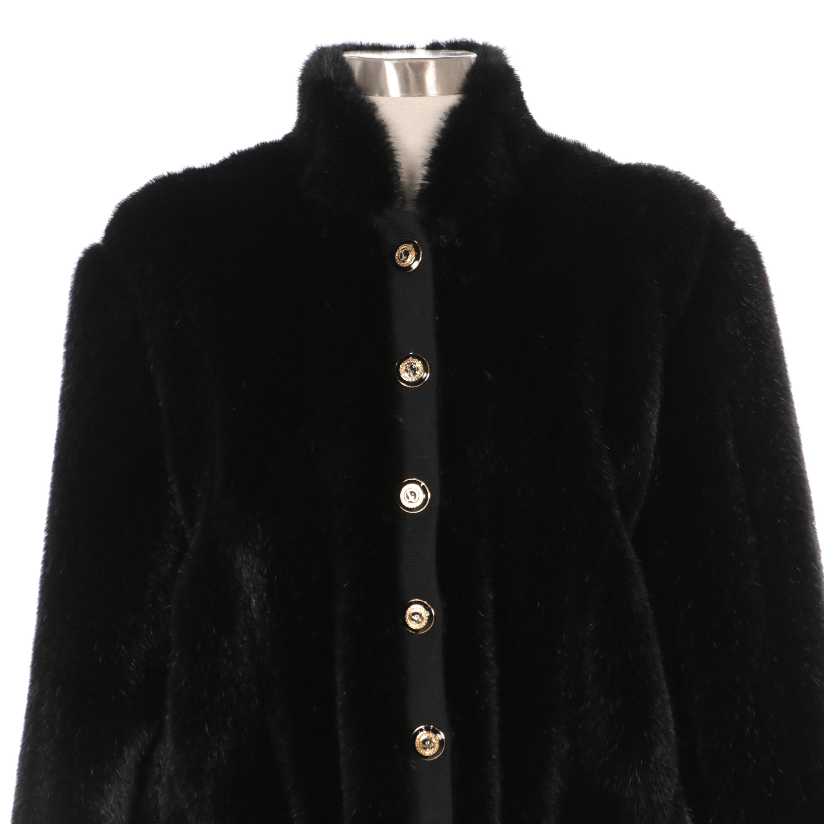 St. John Coat Collection Faux Fur and Knit Jacket | Everything But The ...