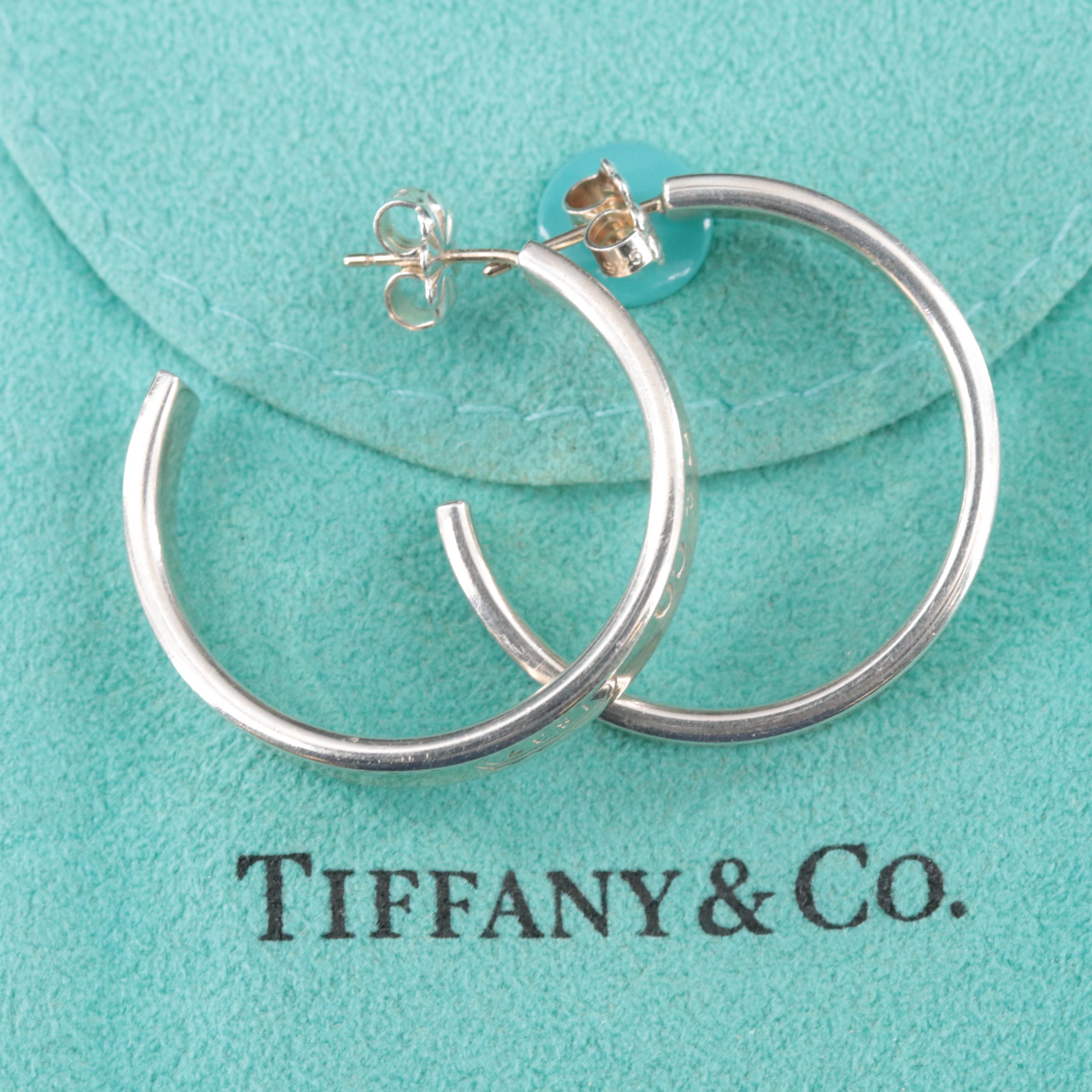Tiffany & Co. "1837" Sterling Hoop Earrings | EBTH