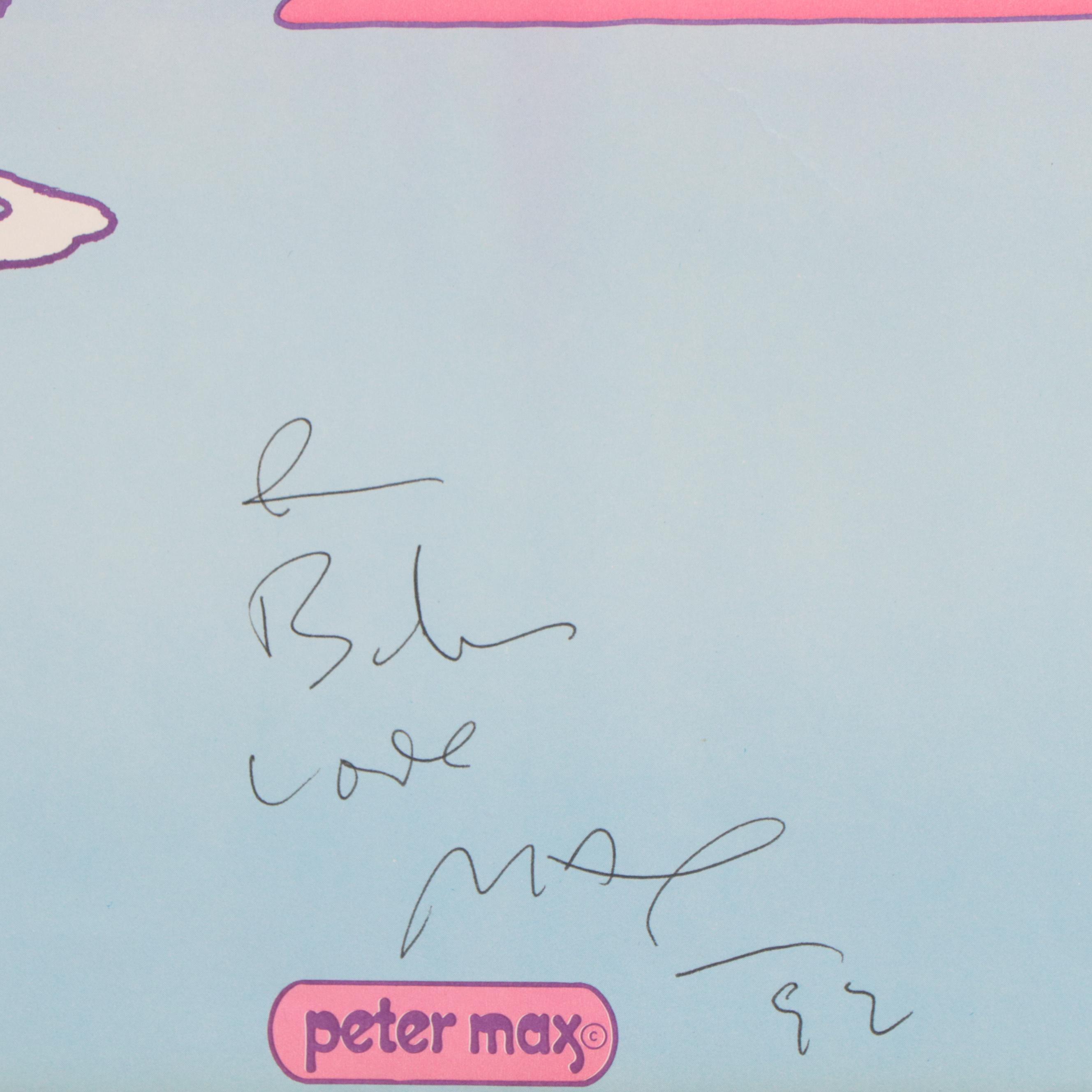 Peter Max Offset Lithographs with Personalized Dedications, 1992 | EBTH