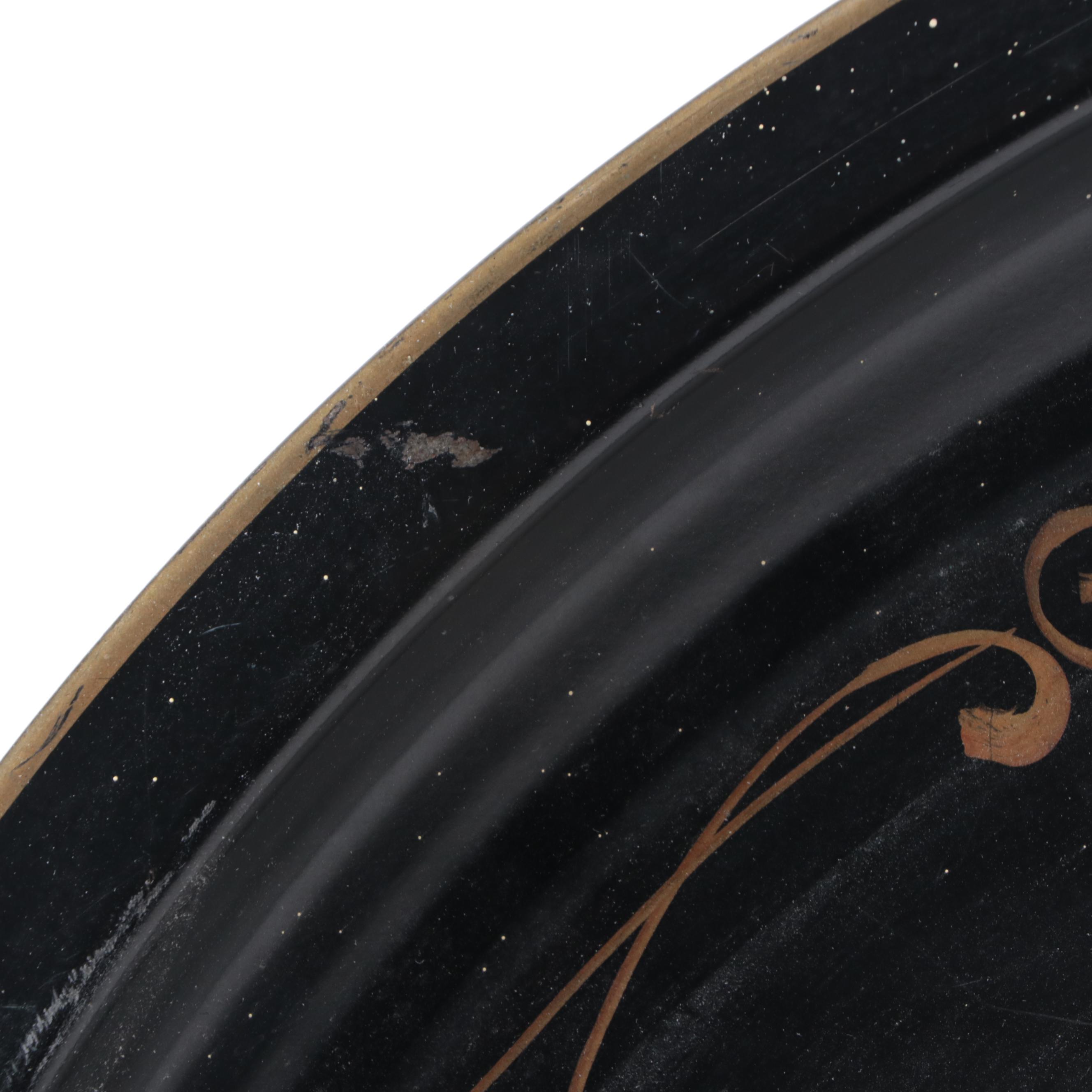 Handcrafted Pilgrim Art Toleware Decorated Metal Tray with Floral ...