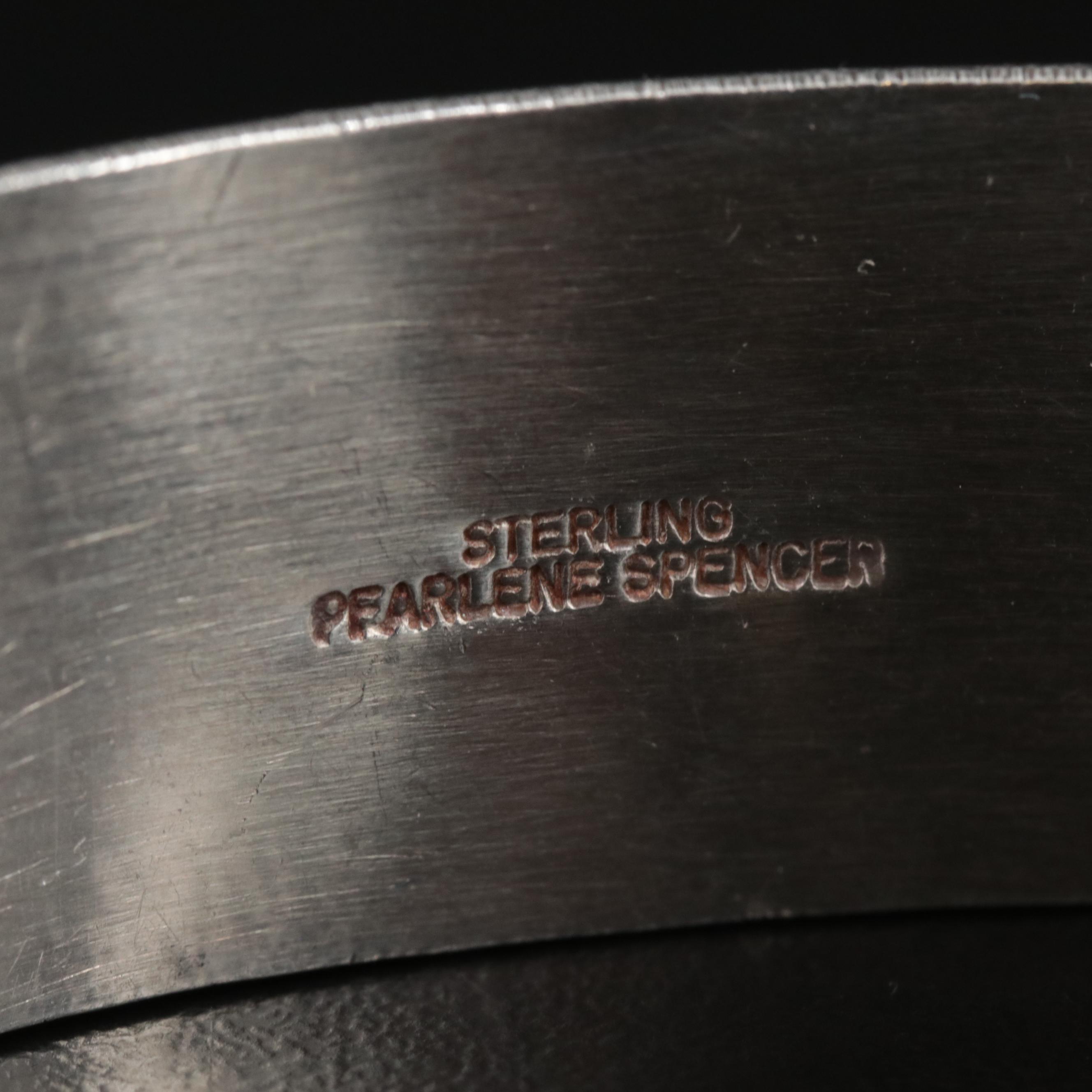 Pearlene Spencer Navajo Diné Sterling Turquoise Bear Paw Cuff | EBTH