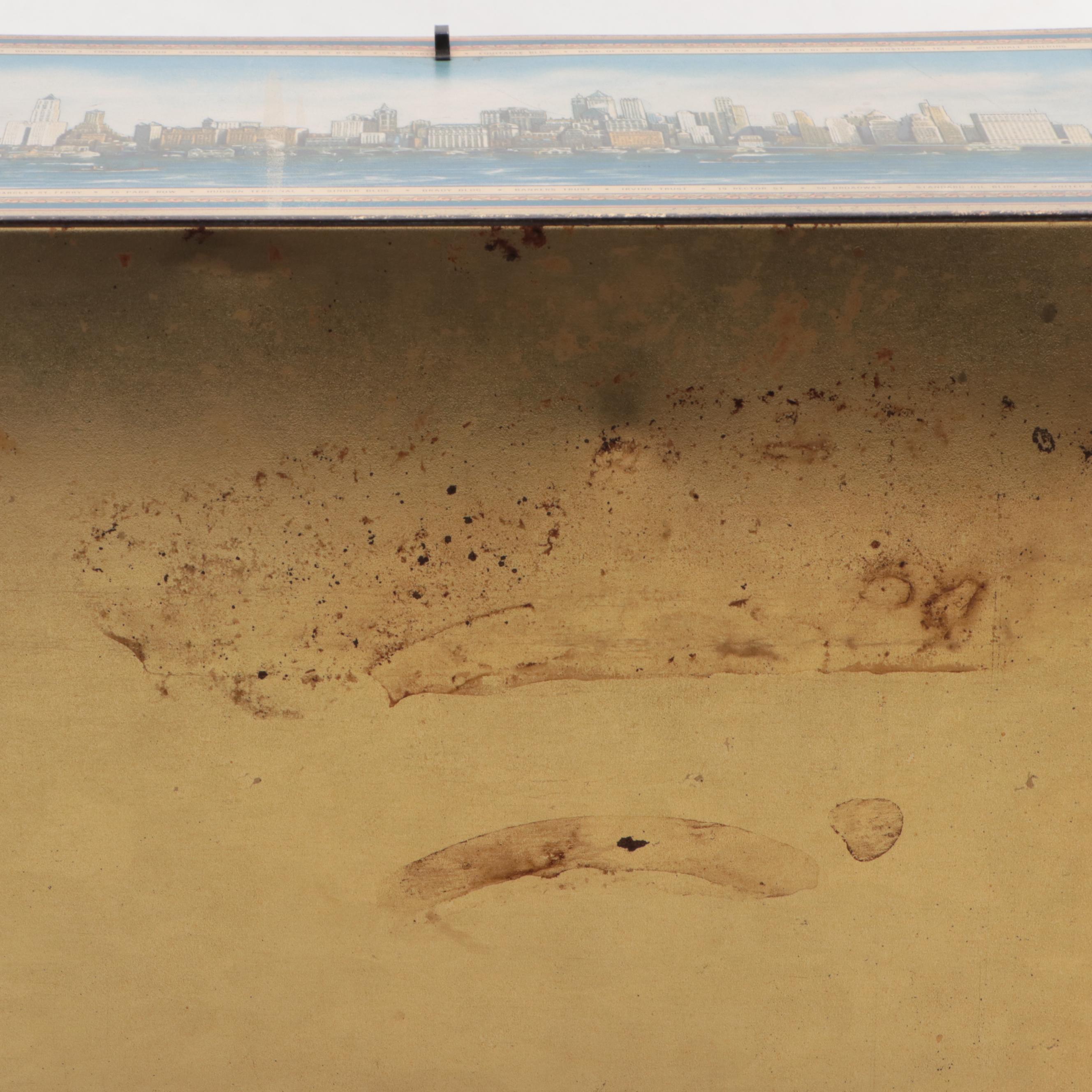 Beechnut Aerial View of Manhattan Island Lithograph Candy Tin, 1930s | EBTH