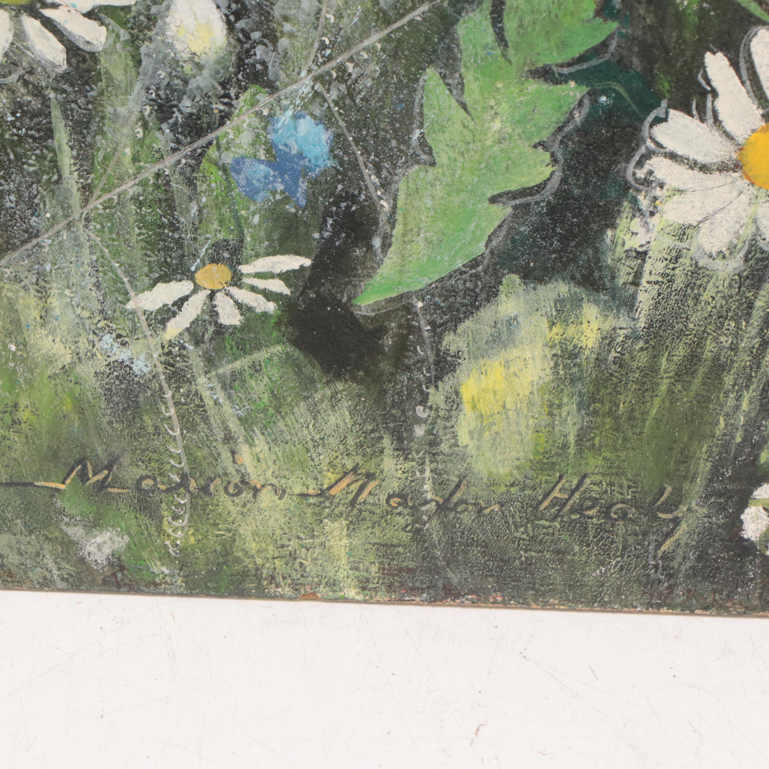 Marion Maxon Healy Oil Painting "Morning's At Seven," Mid-20th Century ...