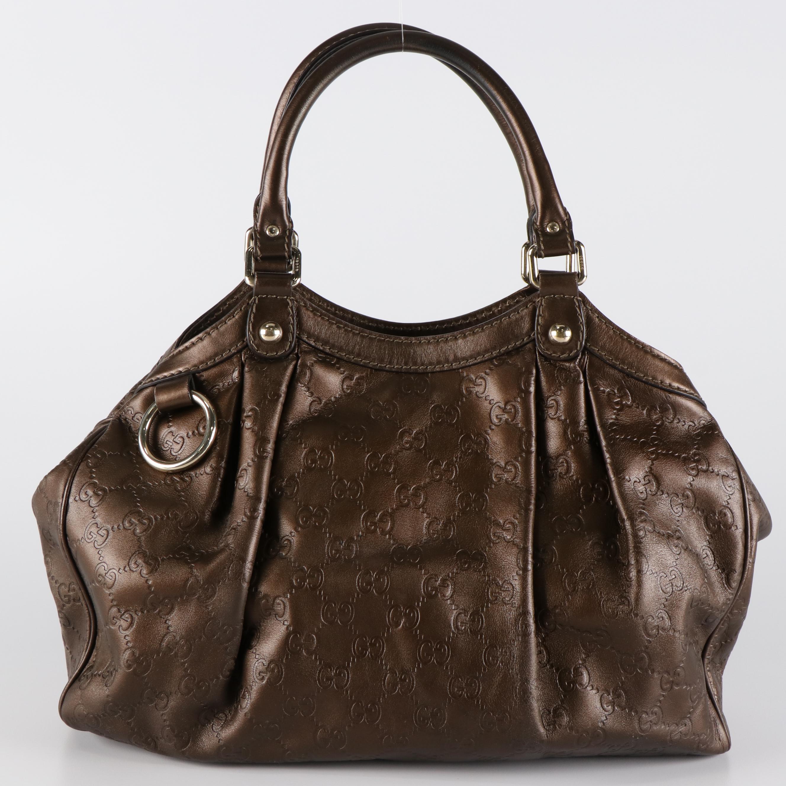 Gucci GG Medium Sukey Tote Bag in Brown Colored Guccissima Leather | EBTH