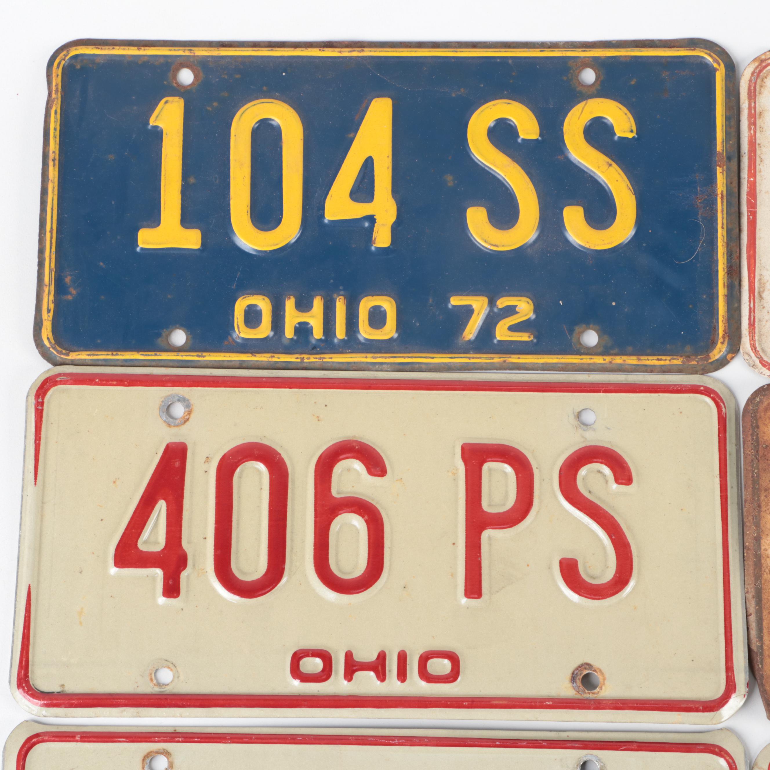 Mid-Century Ohio Licence Plates with Rebel Yell Licence Plates | EBTH
