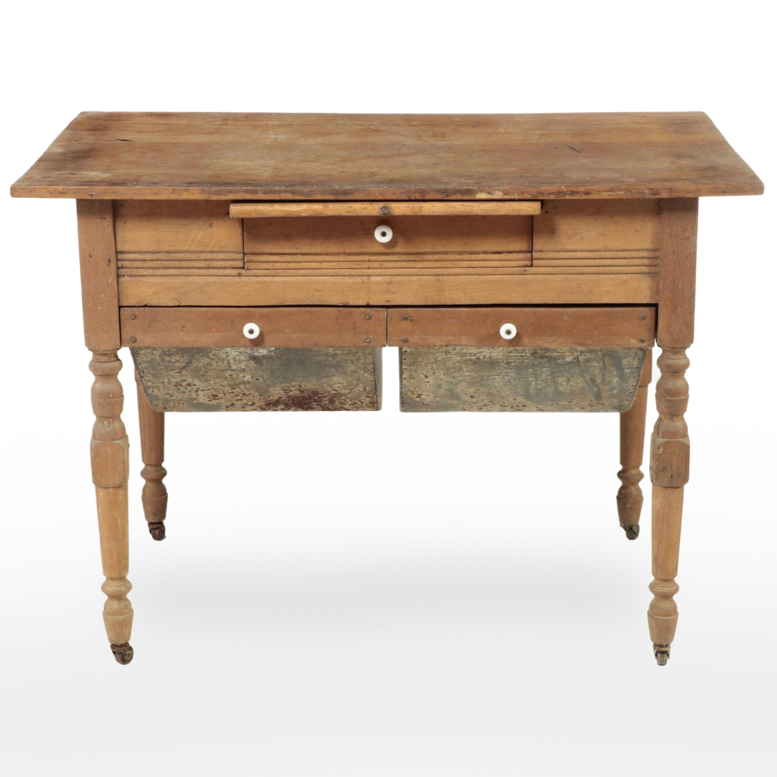 American Primitive Hardwood and Sheet Metal "Possum Belly" Baker's ...