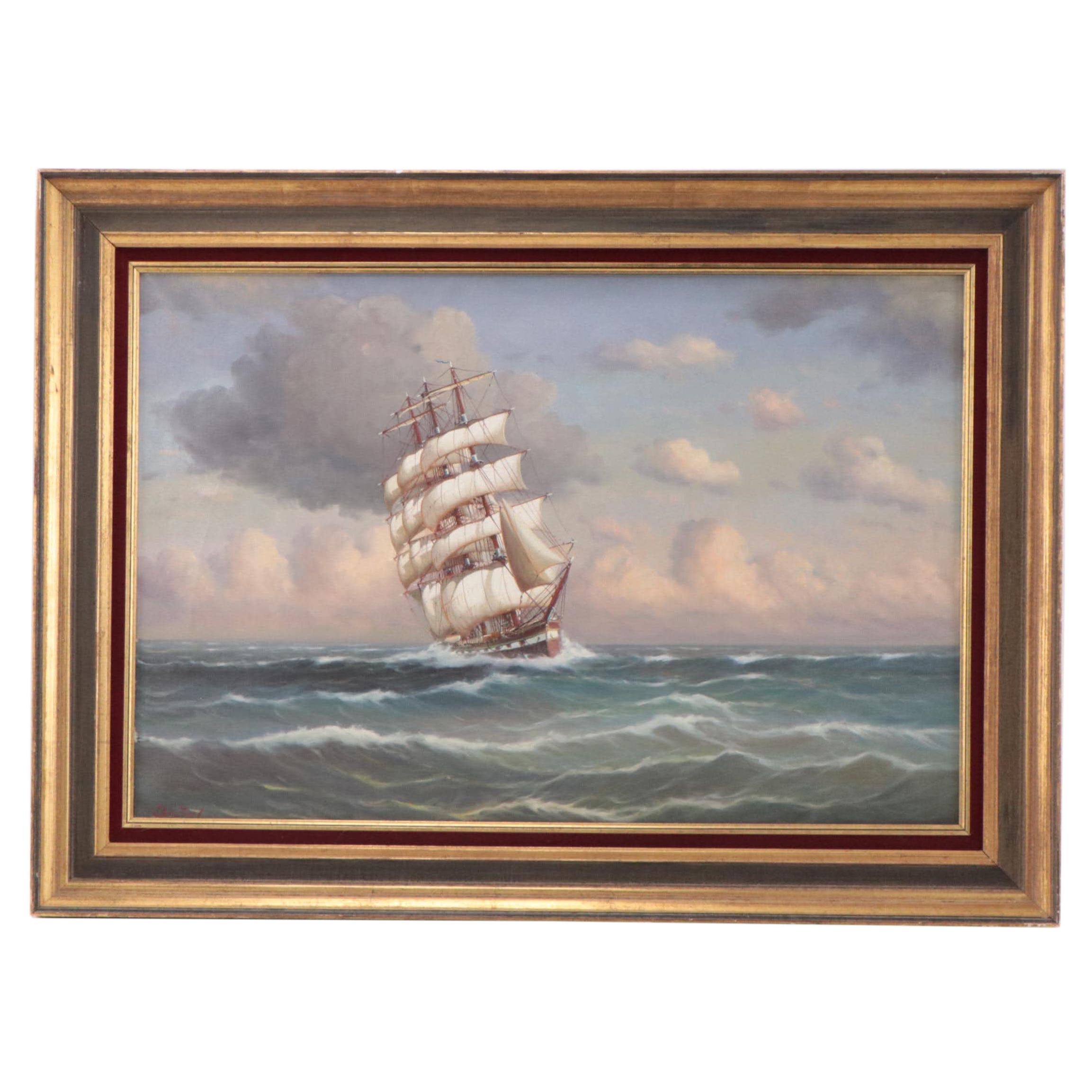 Jacob Winfried Nautical Oil Painting | EBTH