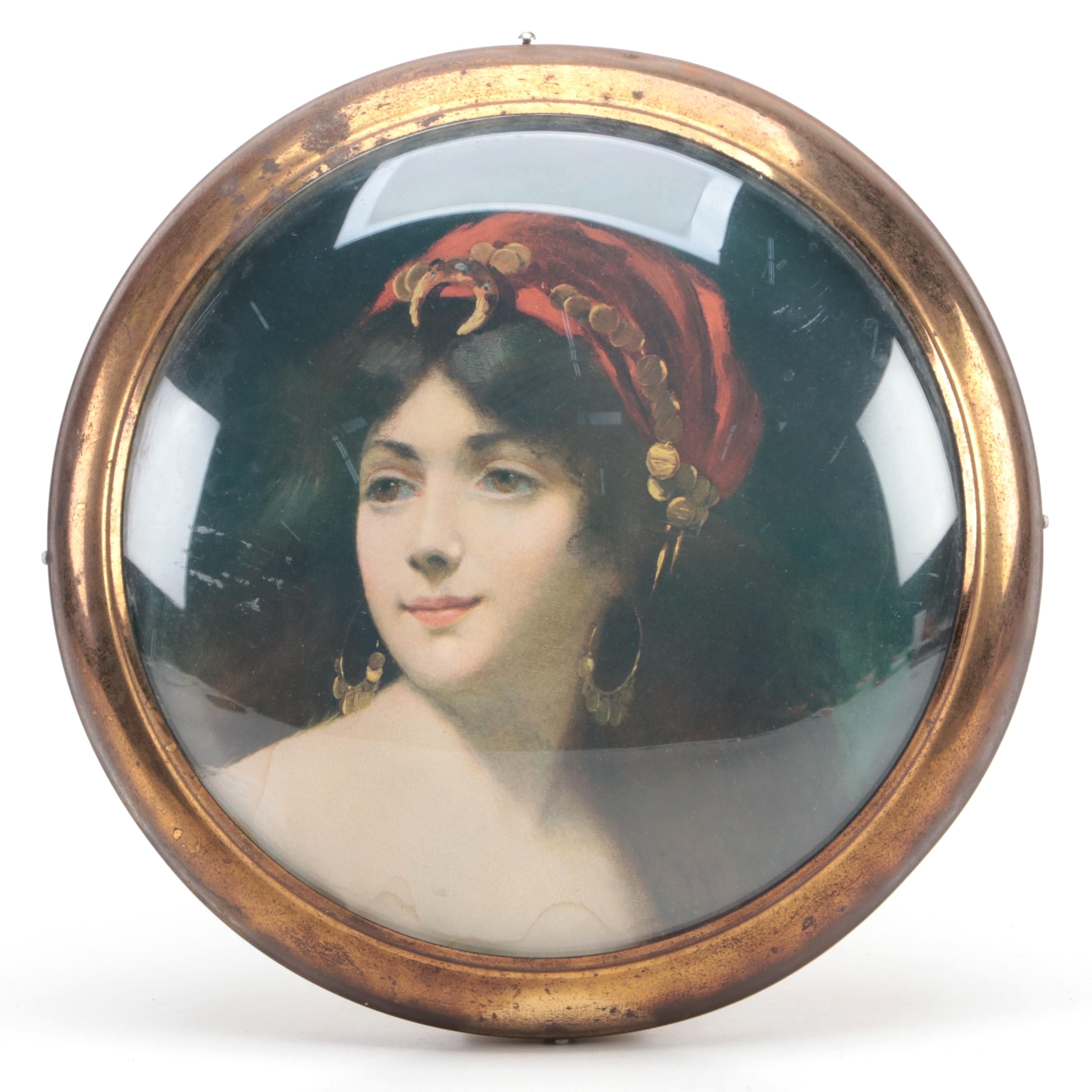 United Clock Corp. Modified Pocket Watch Wall Clock Framed Offset ...