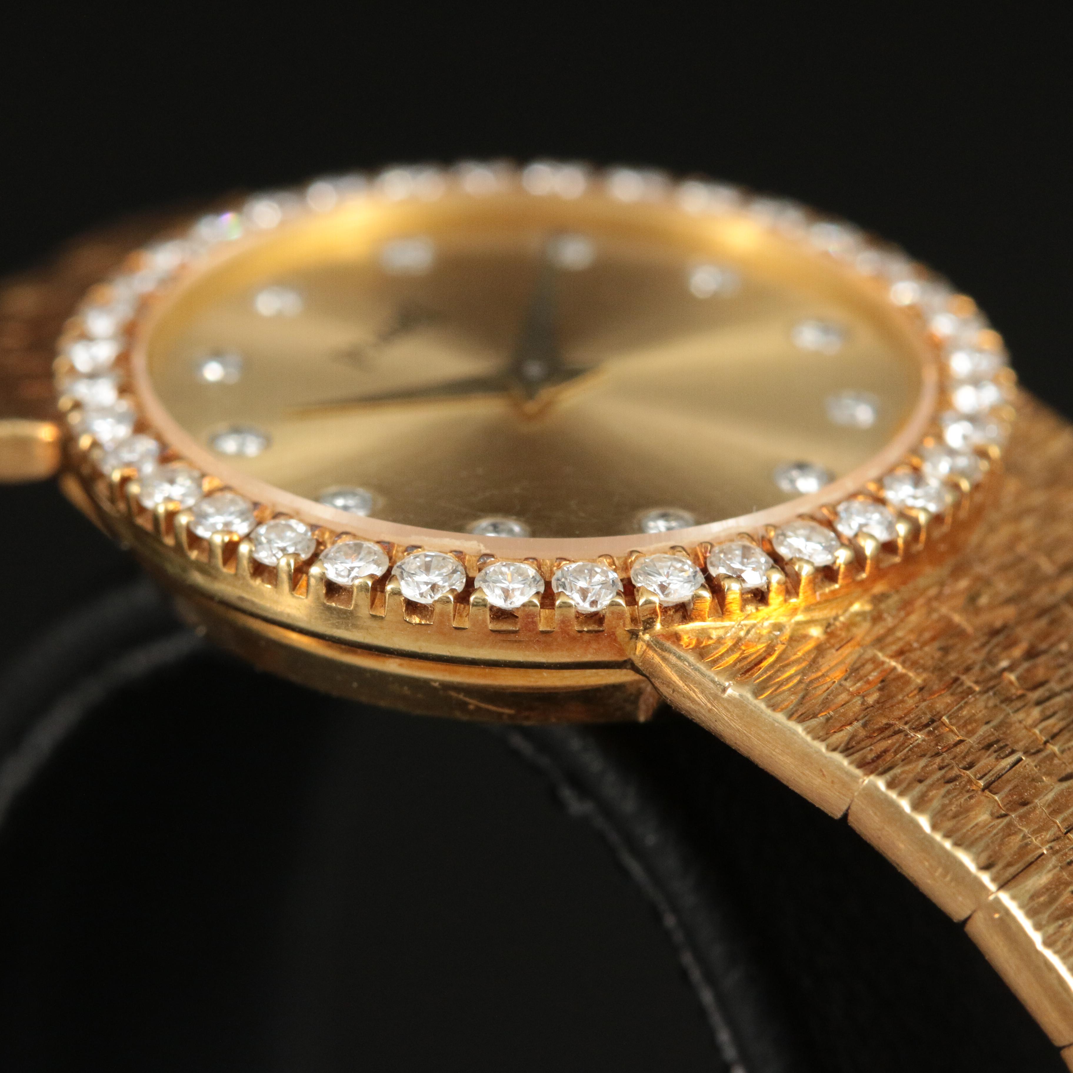 18K Piaget Custom Diamond Dial, Diamond Bezel Wristwatch | EBTH