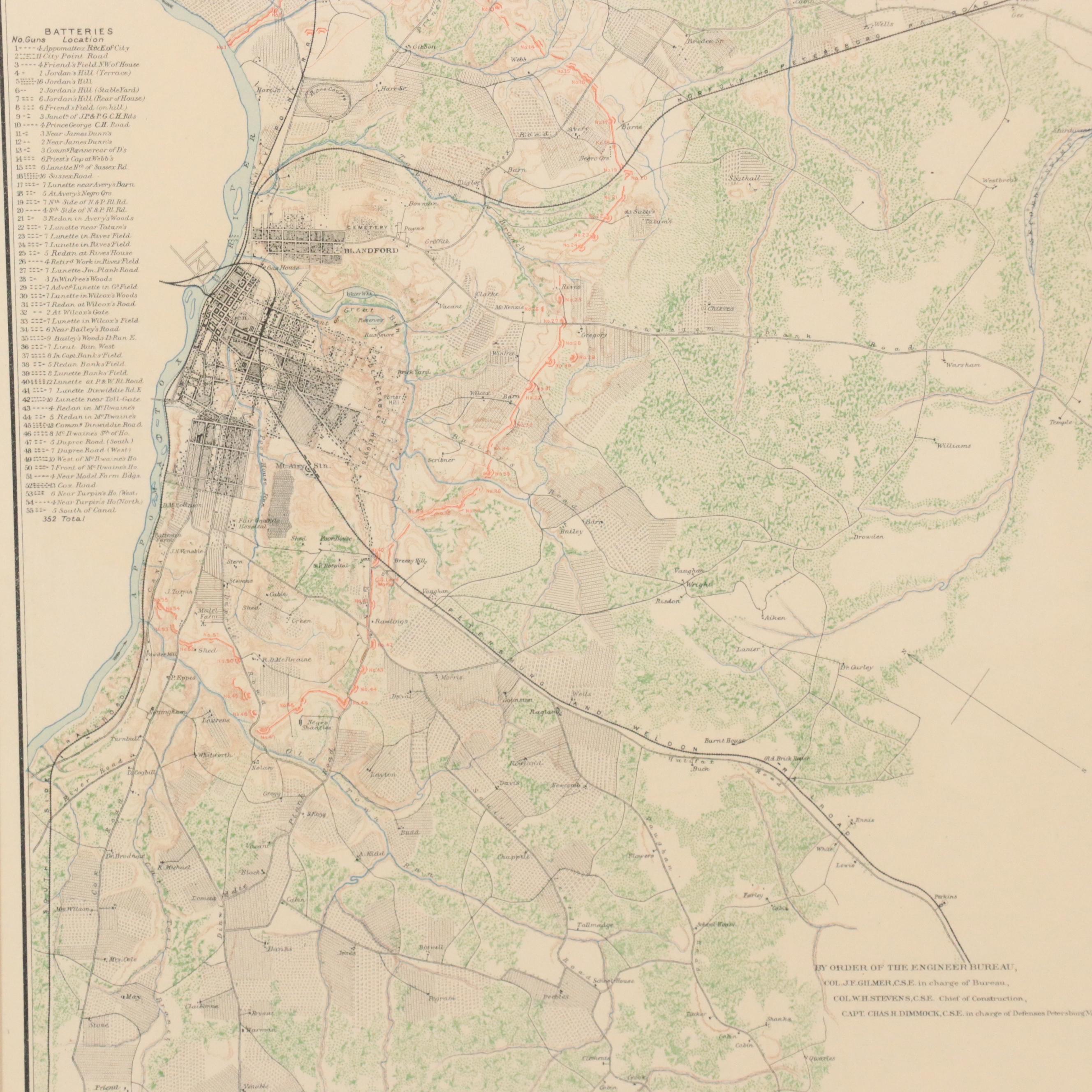 Julius Bien & Co. Map "Petersburg, Gettysburg," 1895 | EBTH