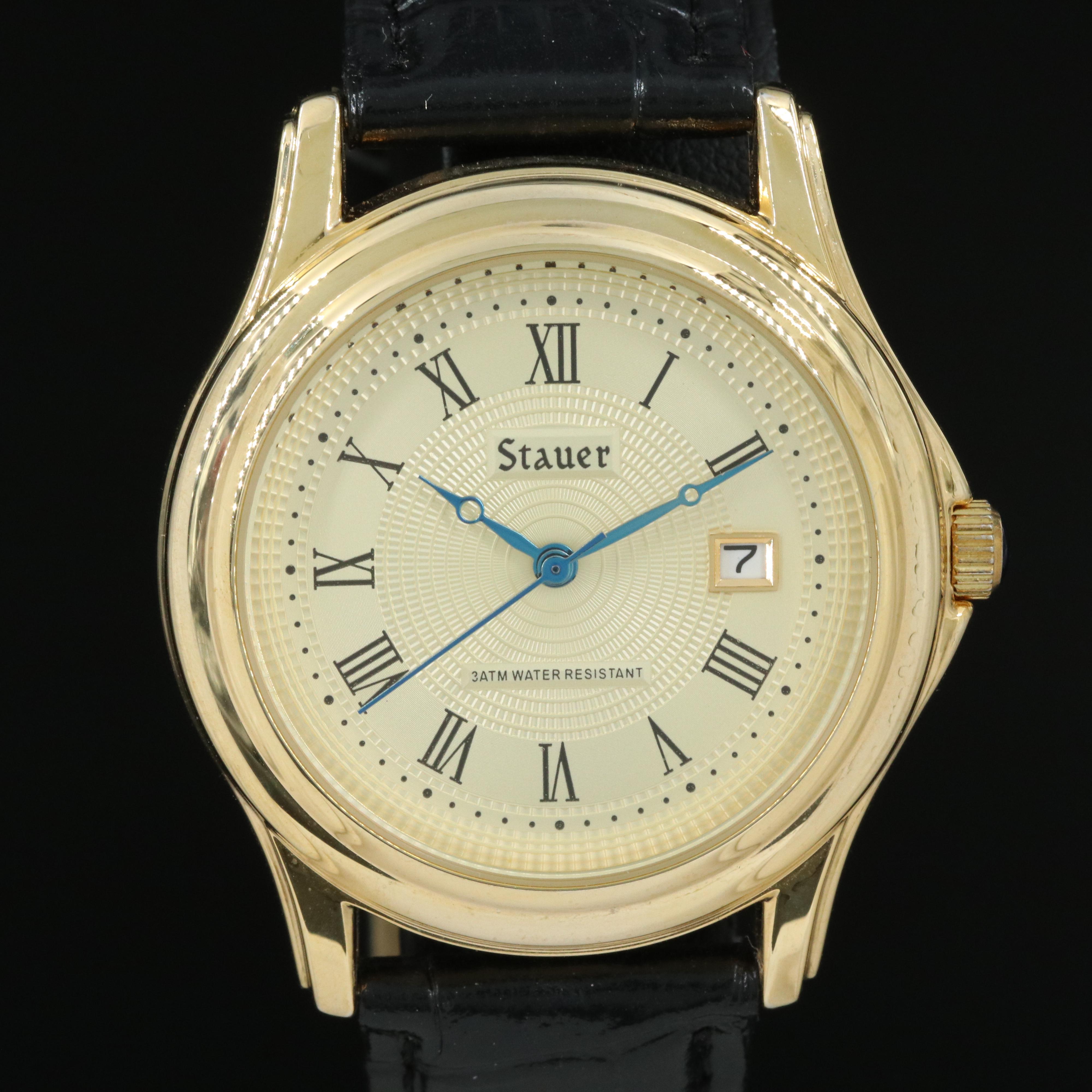 Stauer Metropolitan Gold-Tone Date Wristwatch | EBTH
