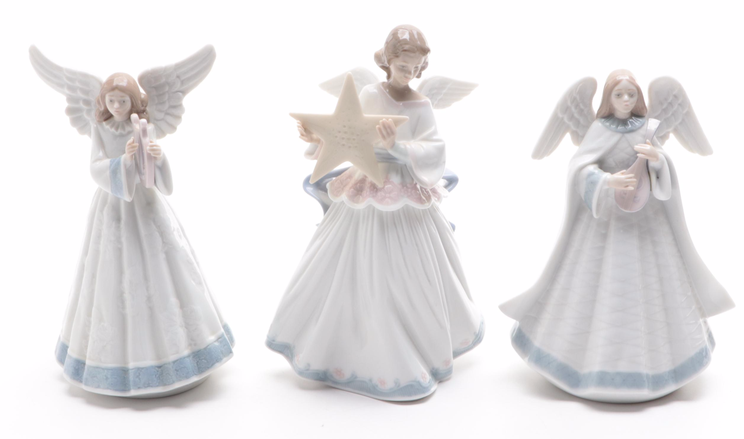 Lladró Porcelain Angel Tree Toppers | EBTH