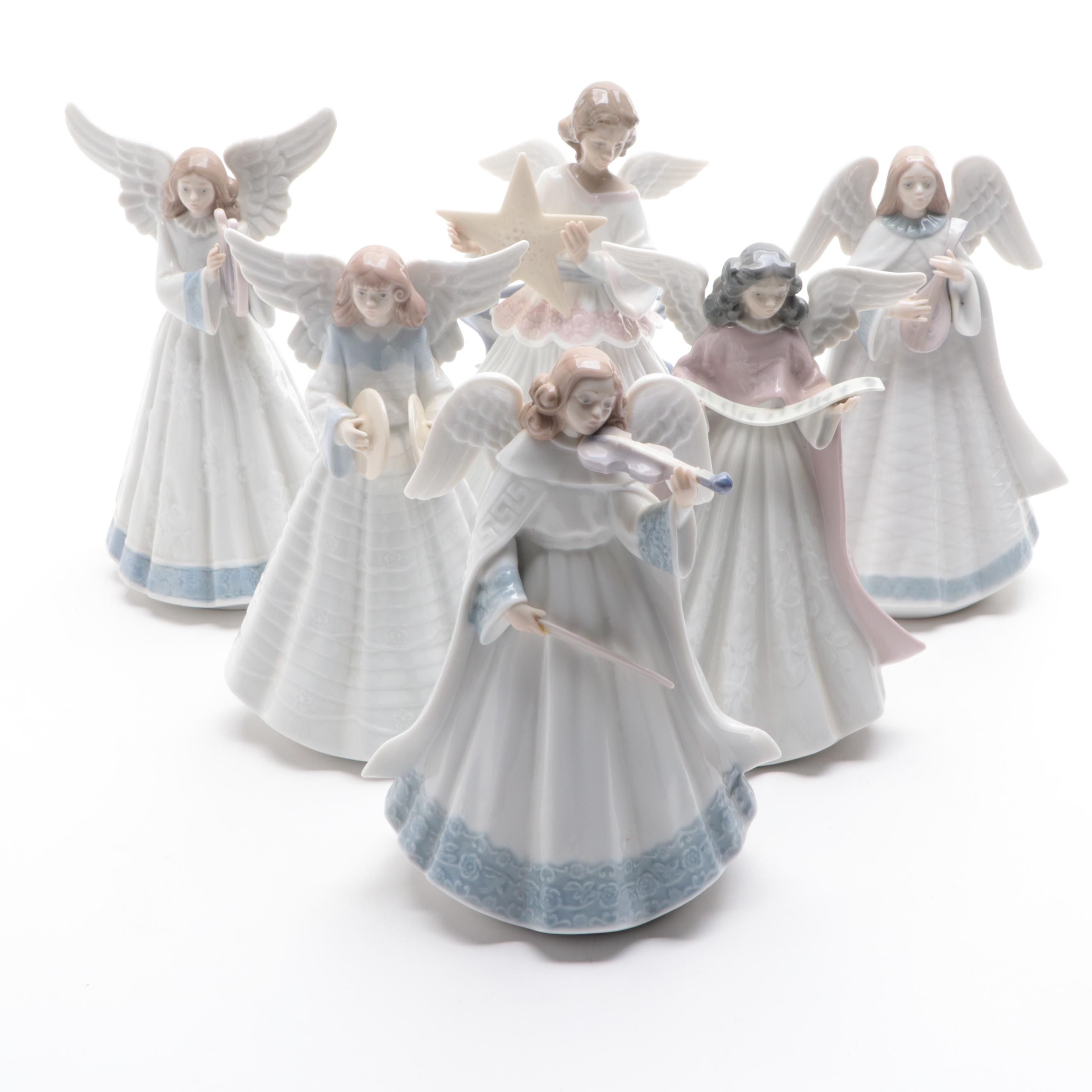 Lladró Porcelain Angel Tree Toppers | EBTH
