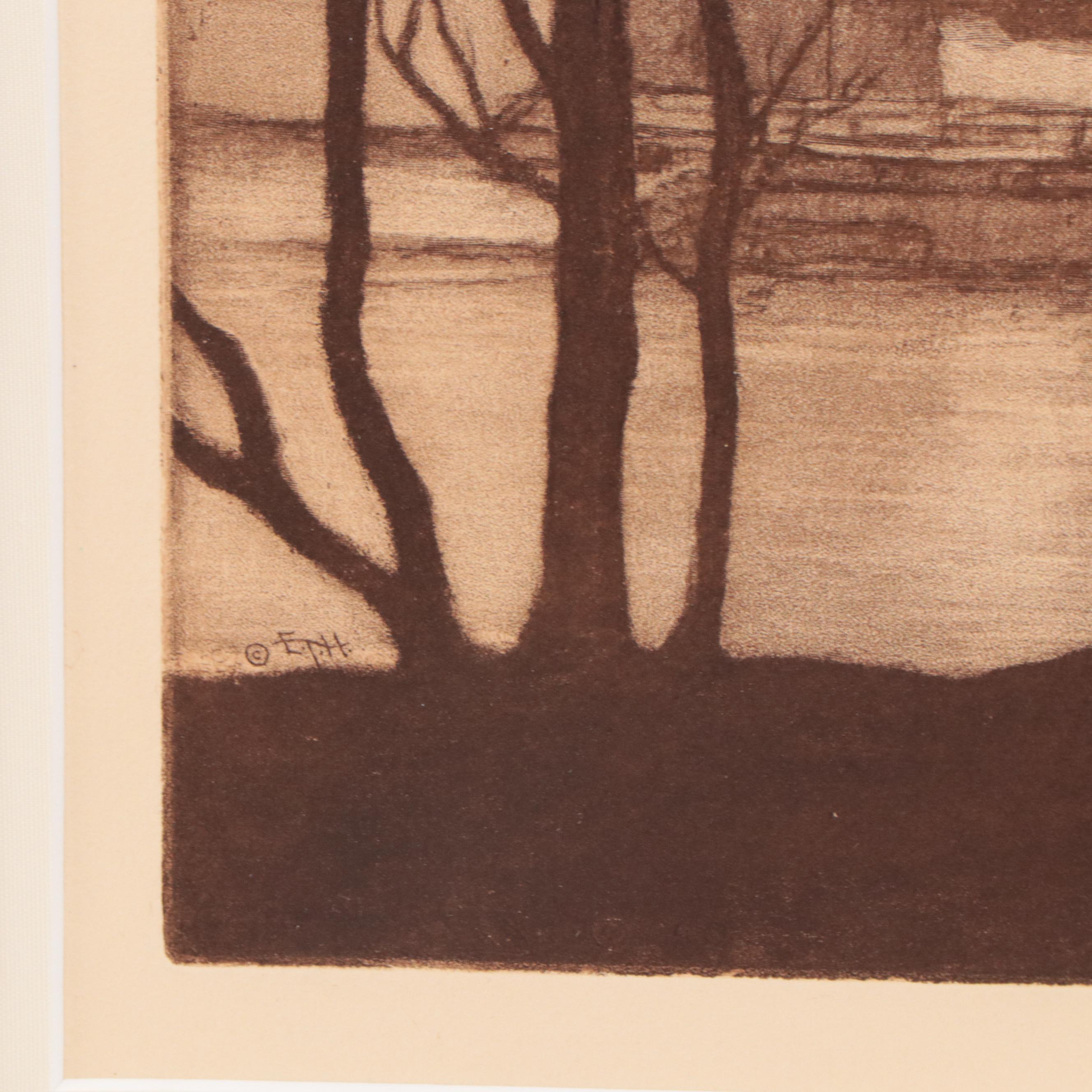 Edward Timothy Hurley Etching of Cincinnati River Landing | Everything ...