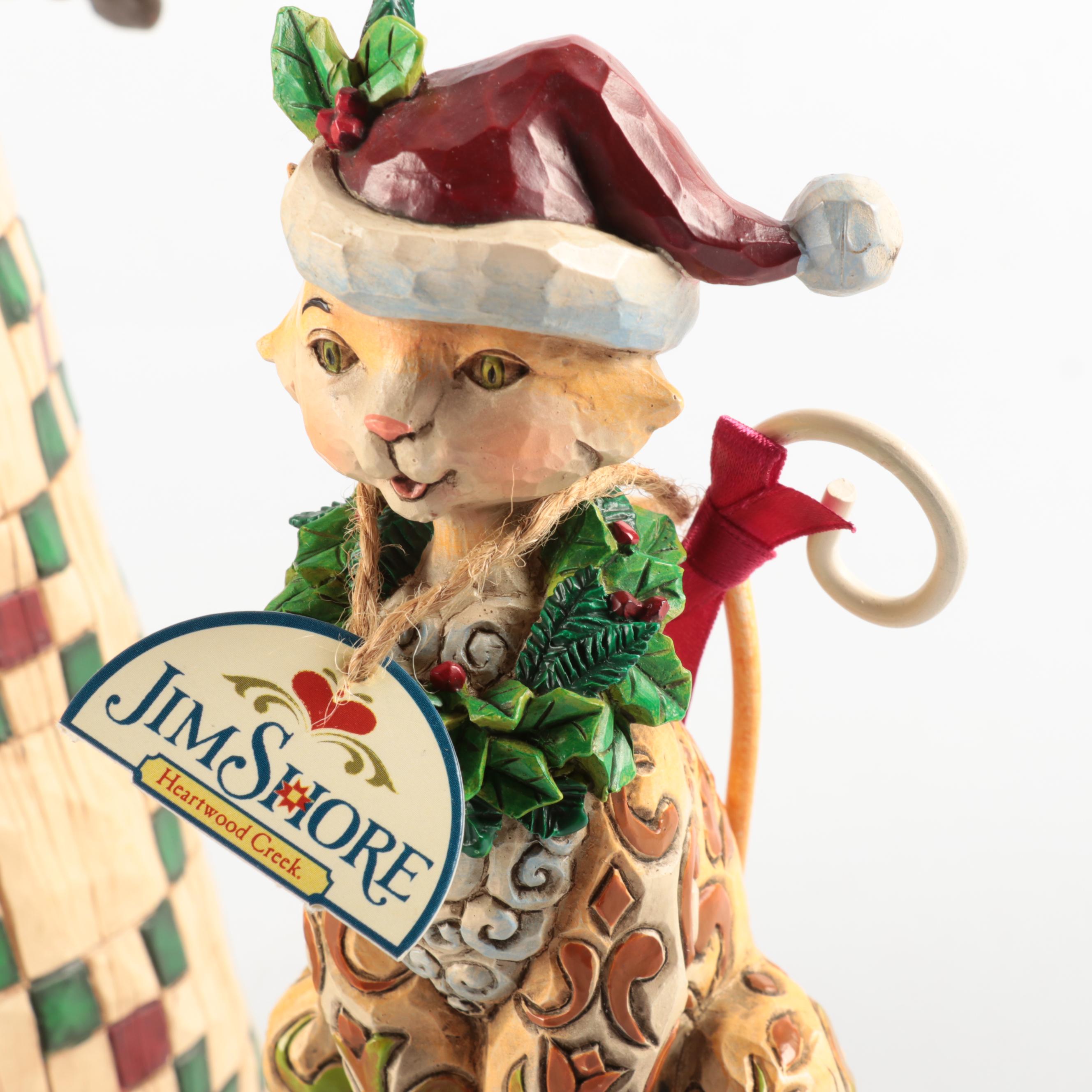 Jim Shore Resin "Santa Claws" Cat Figurine, Santa Figurine and Other ...