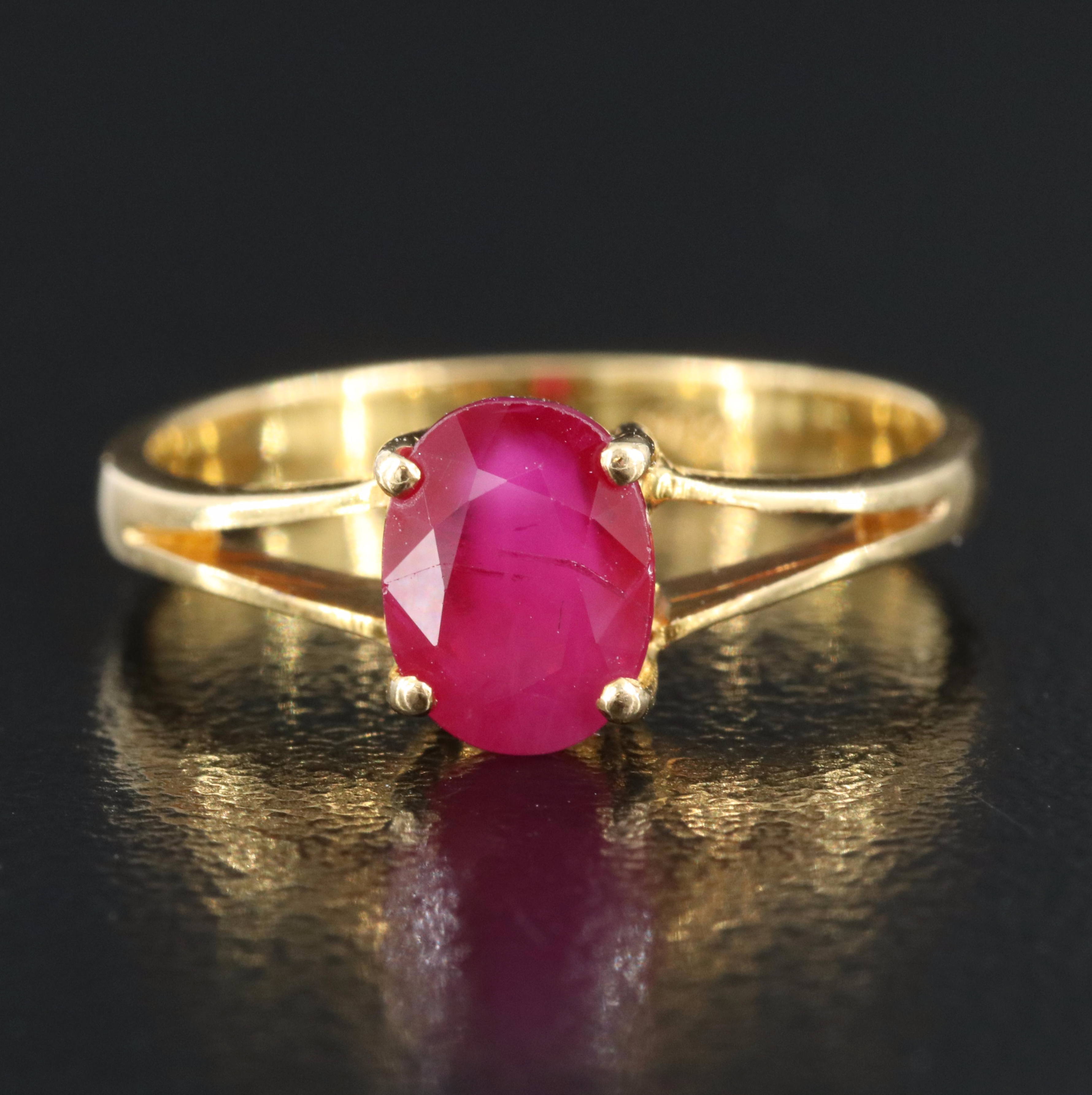 19K 1.21 CT Ruby Ring | EBTH