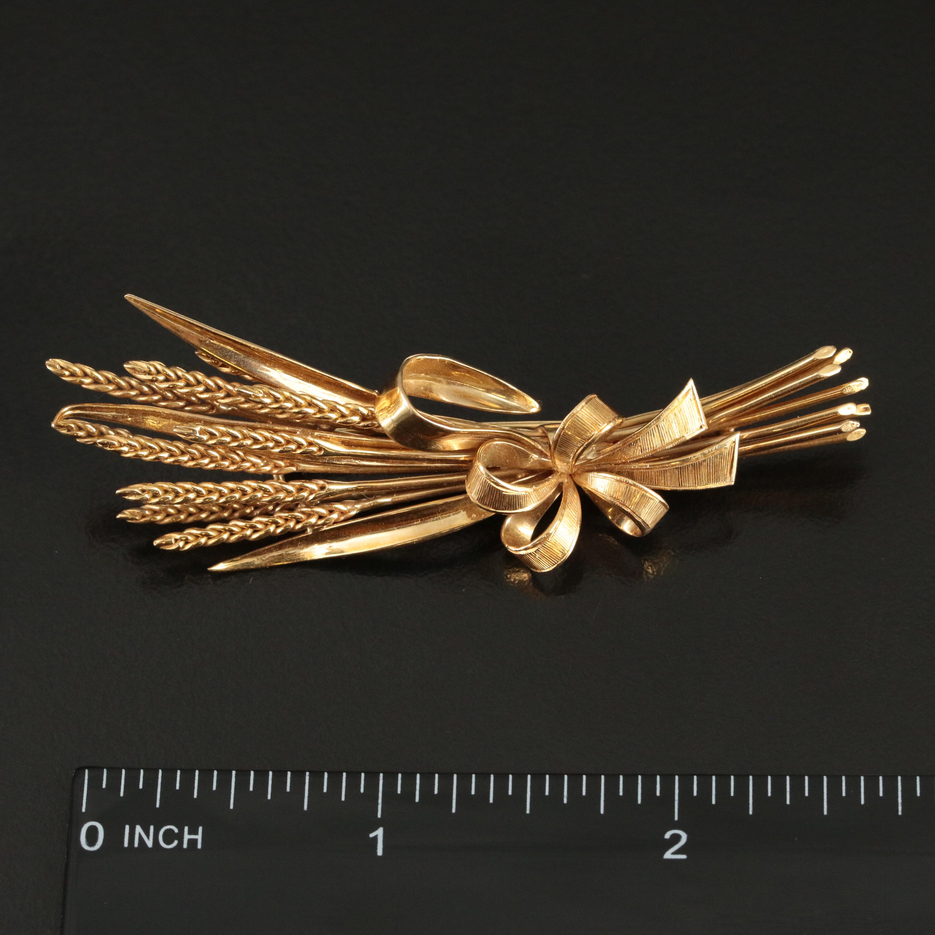 Vintage Tiffany & Co. 18K Wheat Sheaf Brooch | Everything But The House