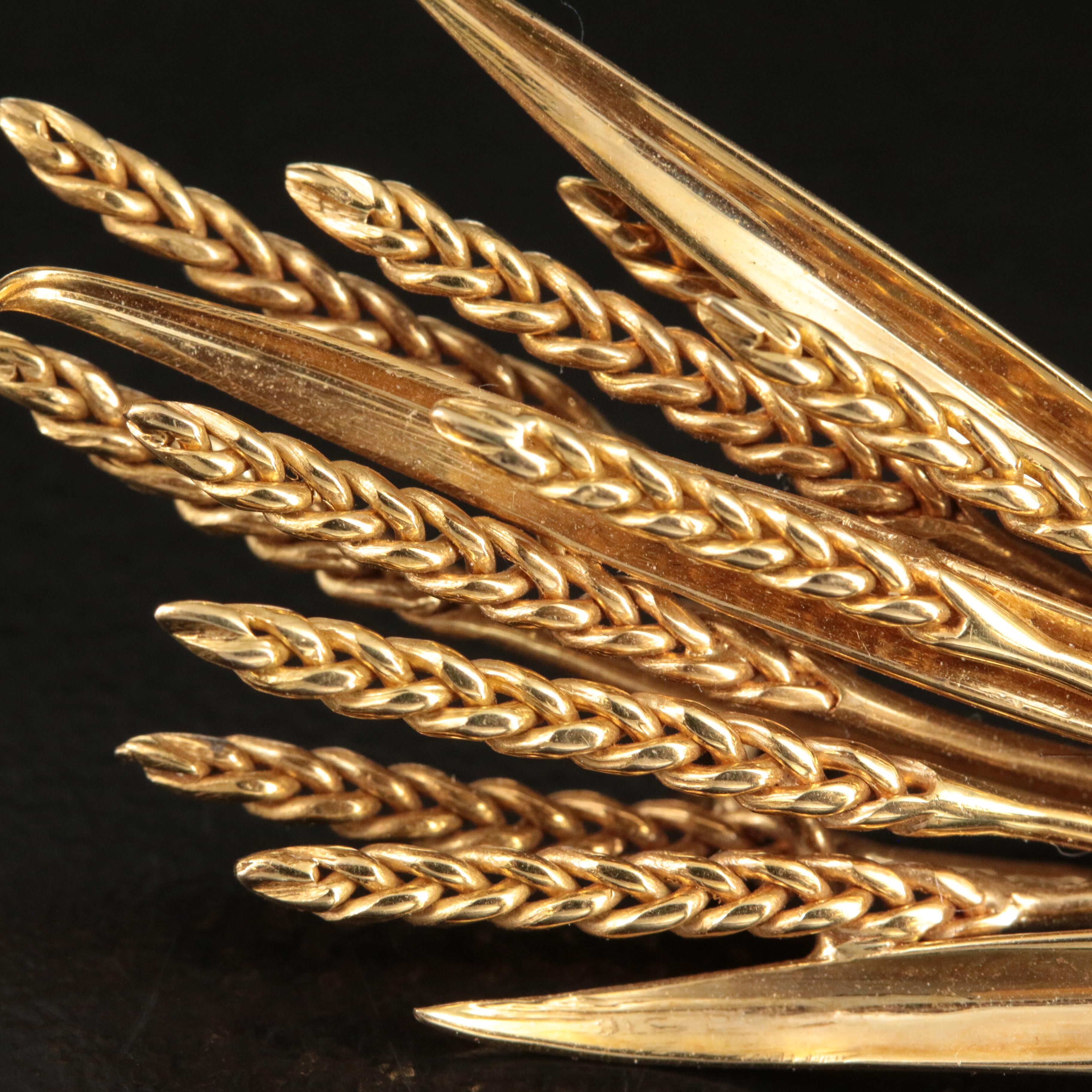 Vintage Tiffany & Co. 18K Wheat Sheaf Brooch | Everything But The House