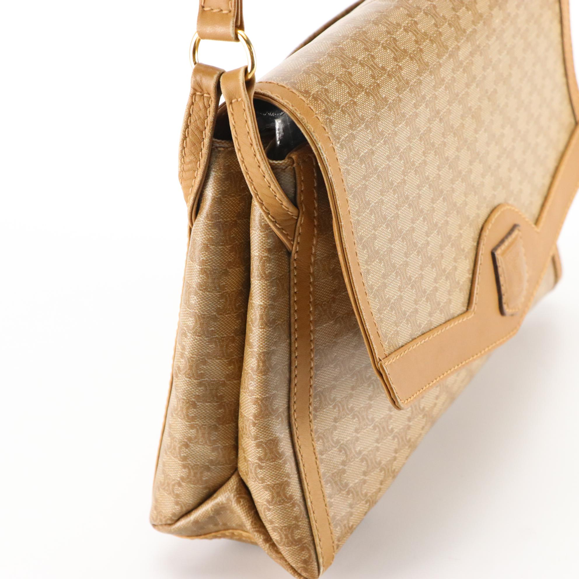 Céline Envelope Crossbody Bag in Macadam Canvas with Leather Trim | EBTH