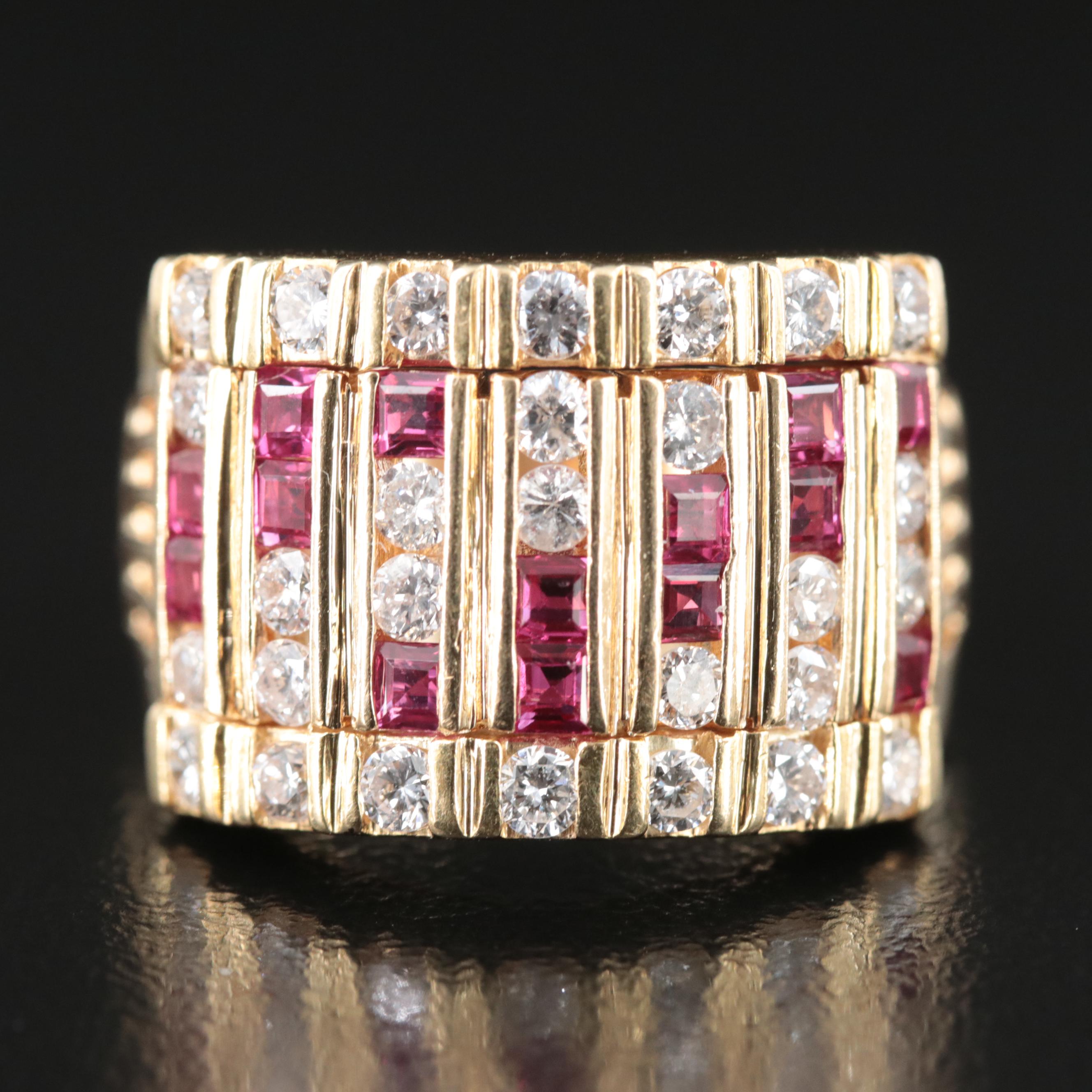 18K Diamond and Ruby Ring | EBTH