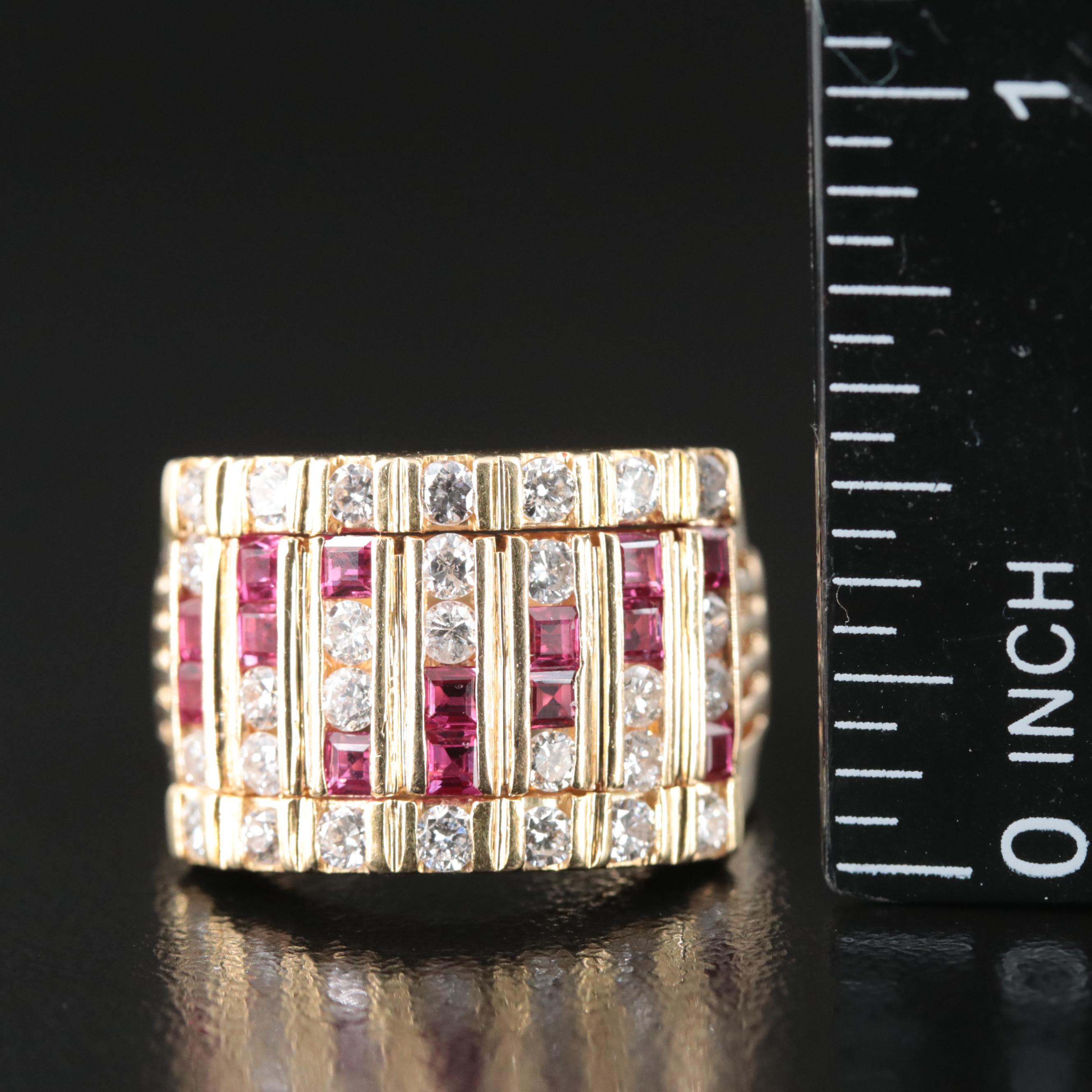 18K Diamond and Ruby Ring | EBTH