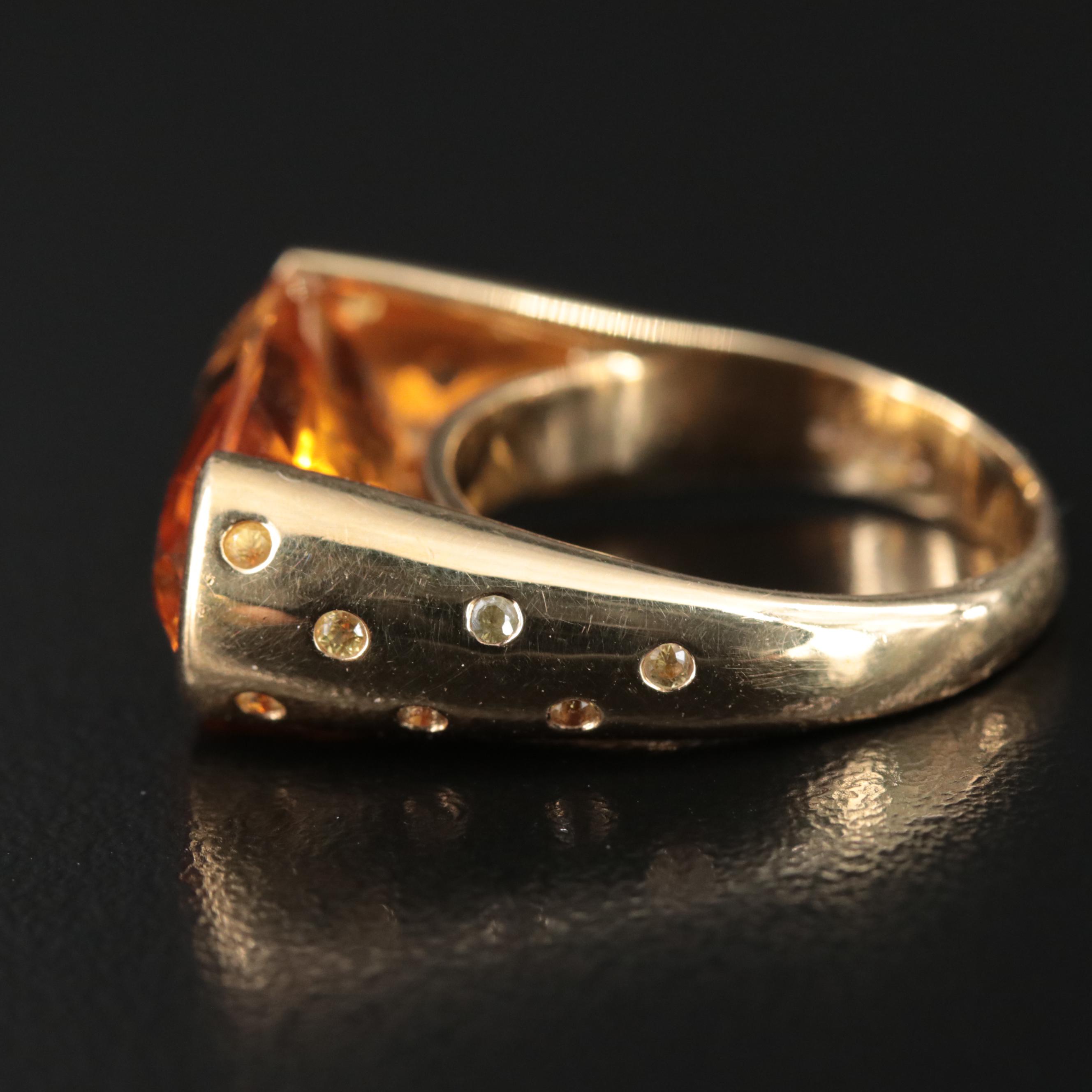 Sonia Bitton 18K 8.11 CT Citrine and Diamond Ring | Everything But The ...