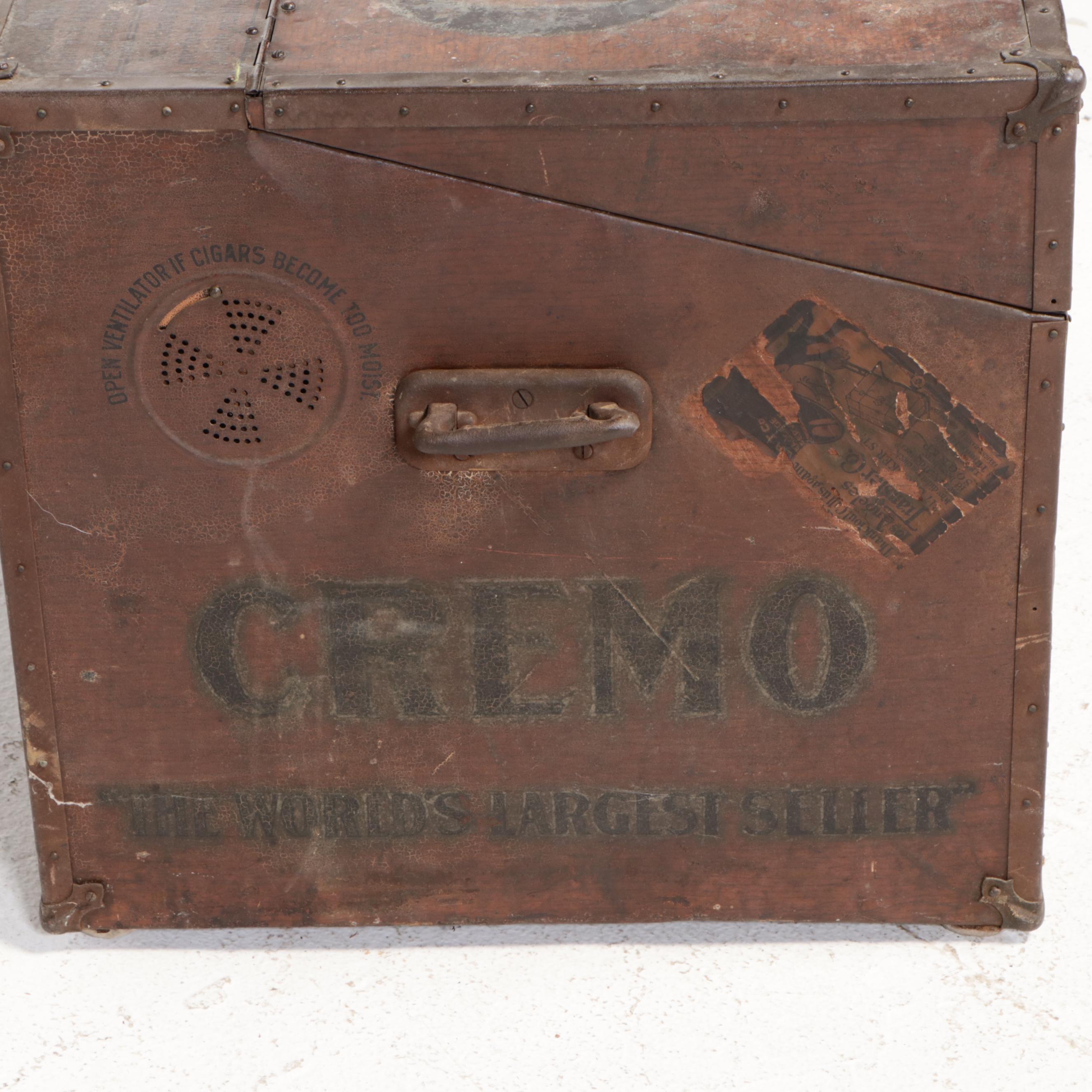 Cremo Cigars Metal Advertising Humidor Trunk, Early 20th Century | EBTH