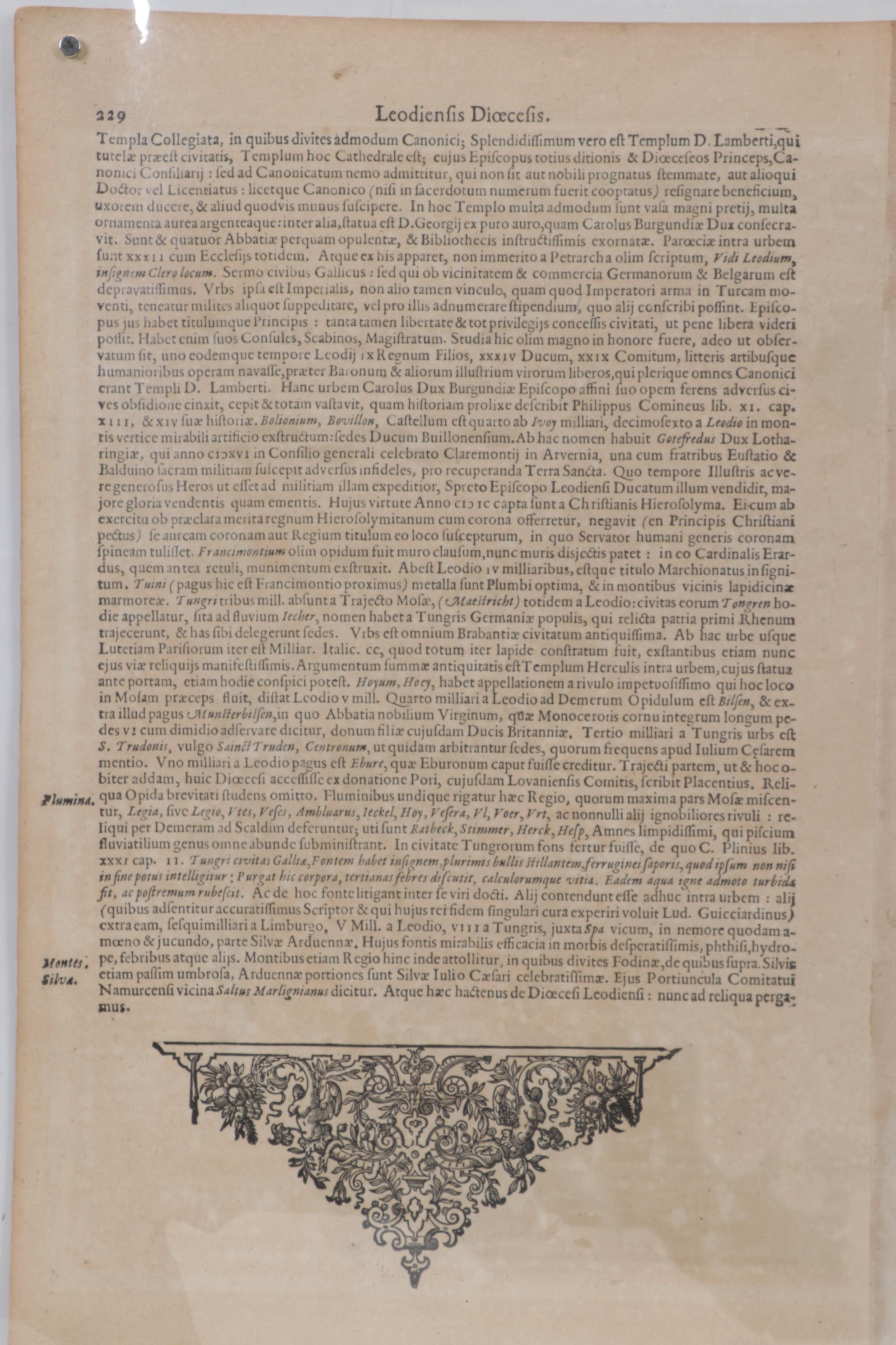Mercator-Hondius Engraved Map "Leodiensis Dioecesis Typus", 17th ...