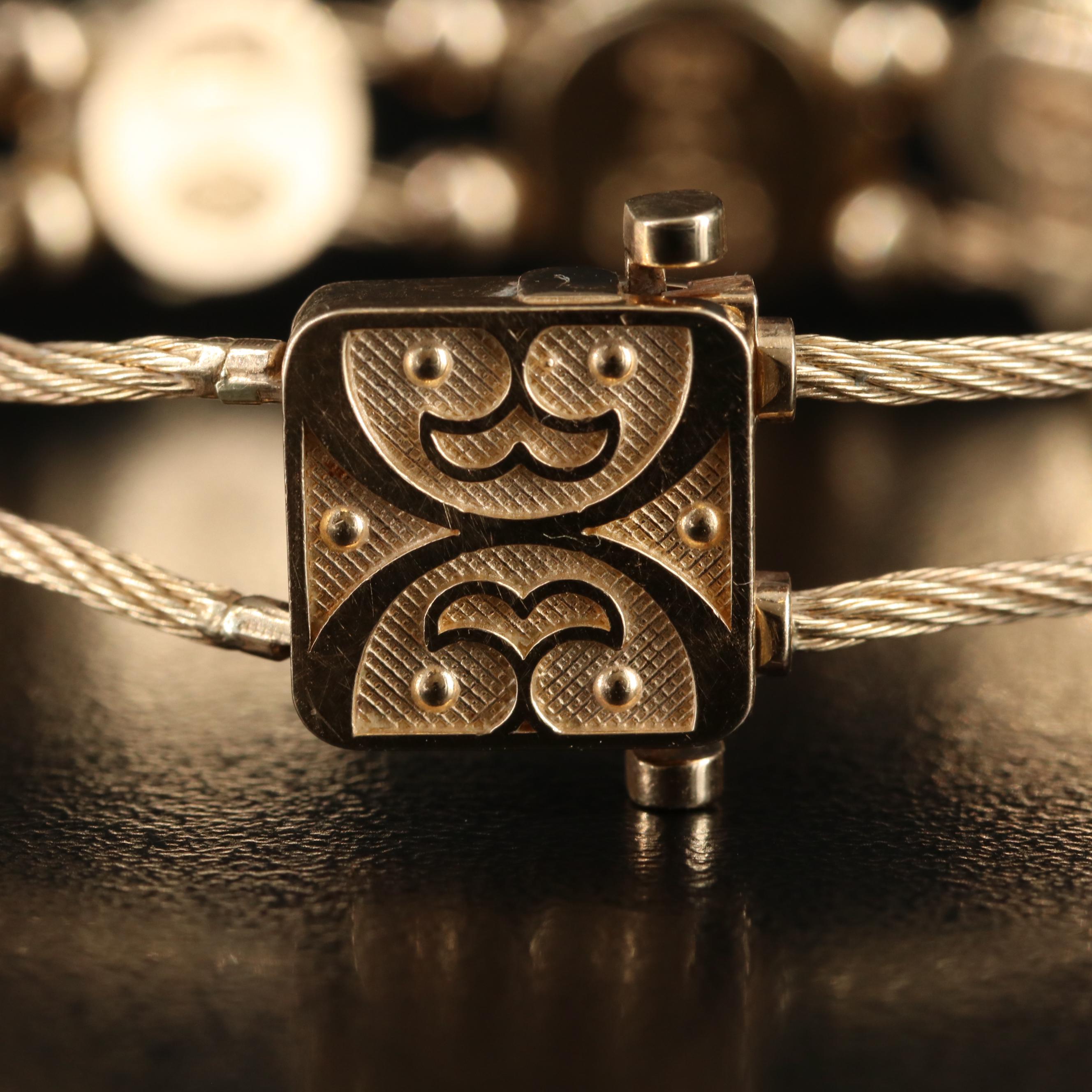 Richard Glatter 14K Slide Charm Bracelet Including Seed Pearl and ...