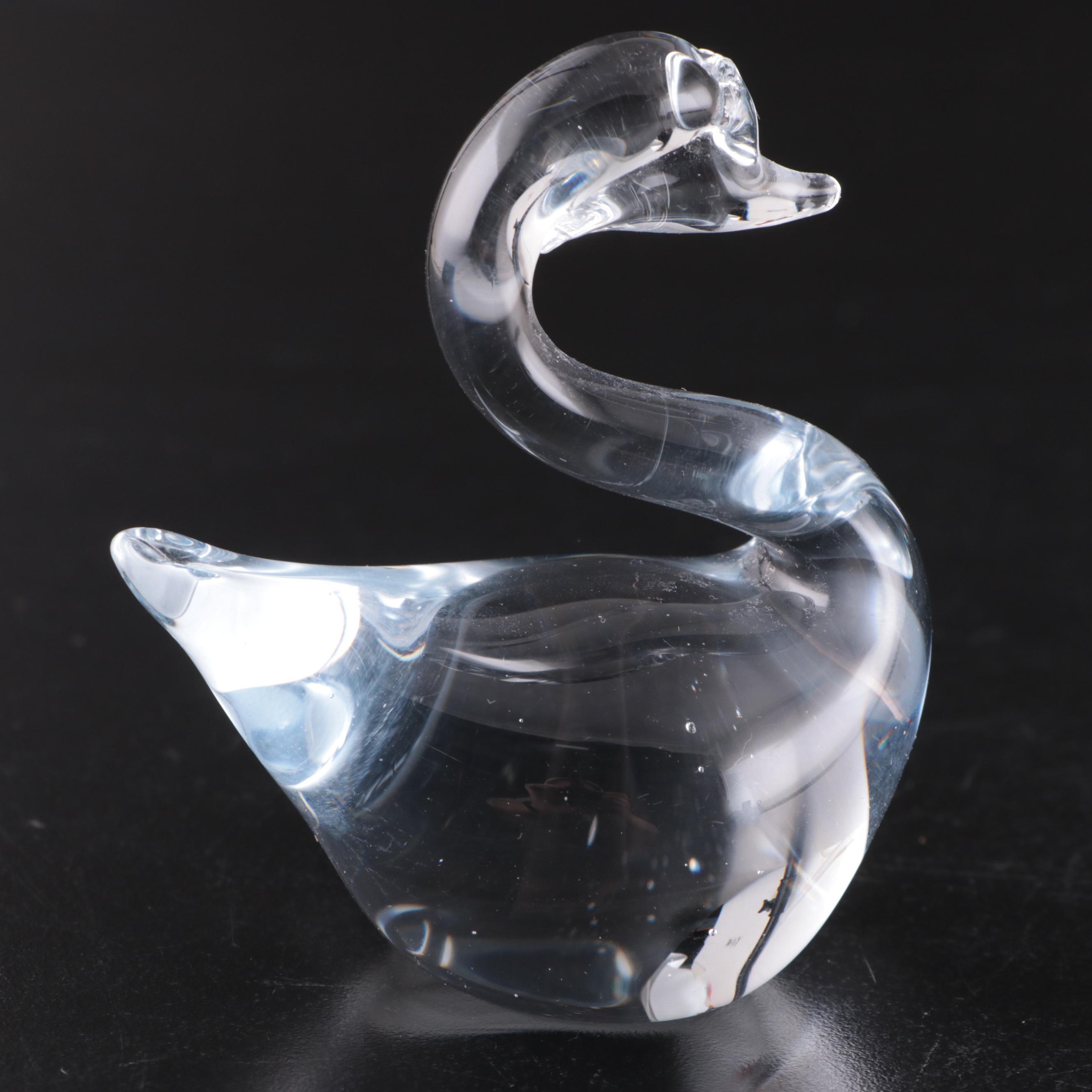 Glass Swan Shaped Bowls and Figurine | EBTH