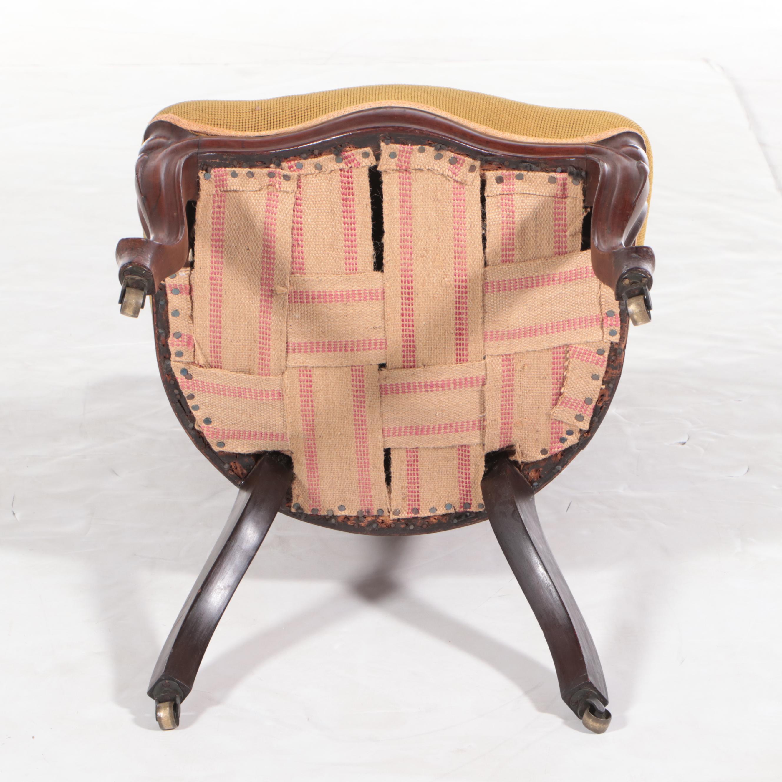 Attr. to John Henry Belter Rococo Revival Laminated Rosewood Parlor ...