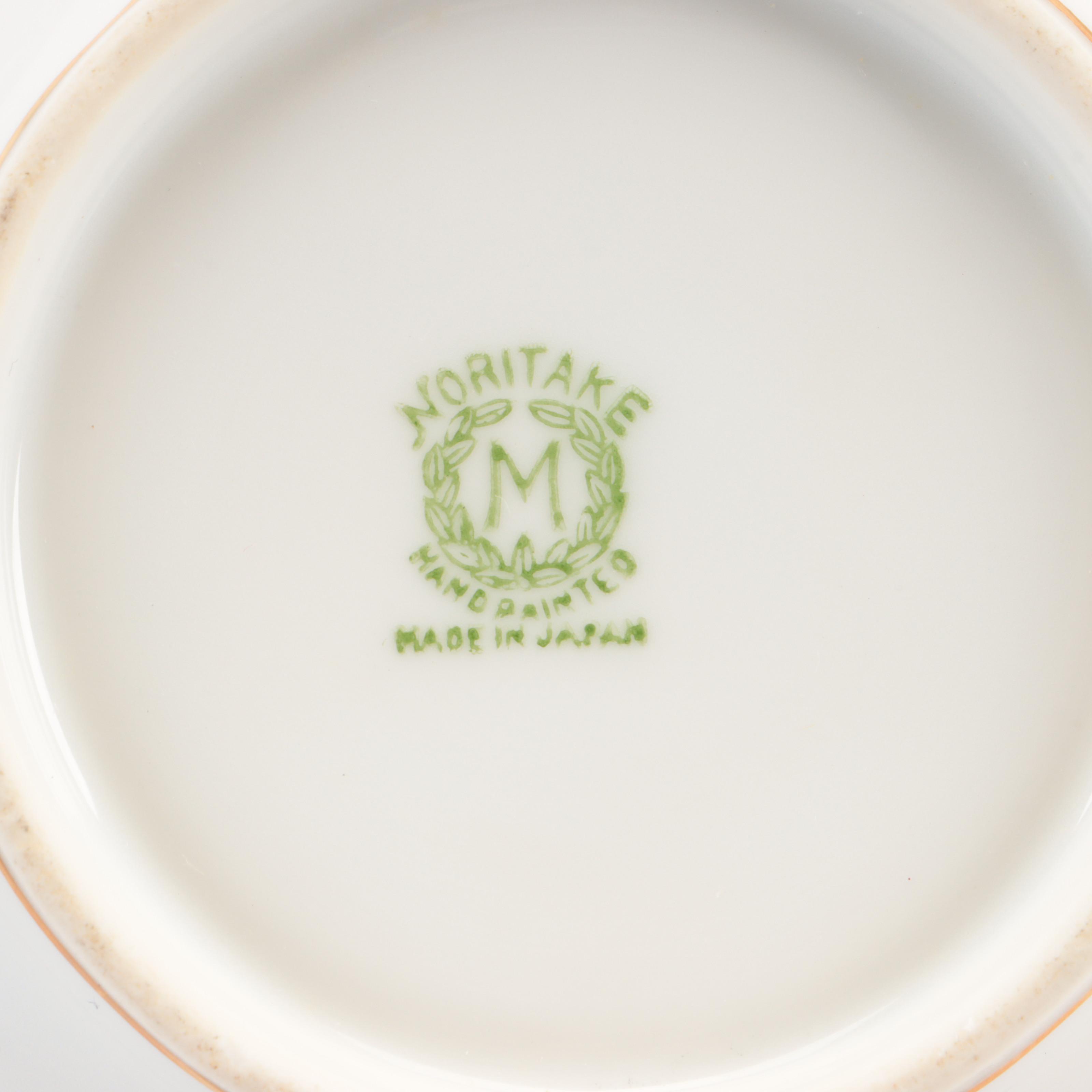 Morimura Bros. Porcelain Bowls with Lenox Porcelain Open Salt Cellars ...