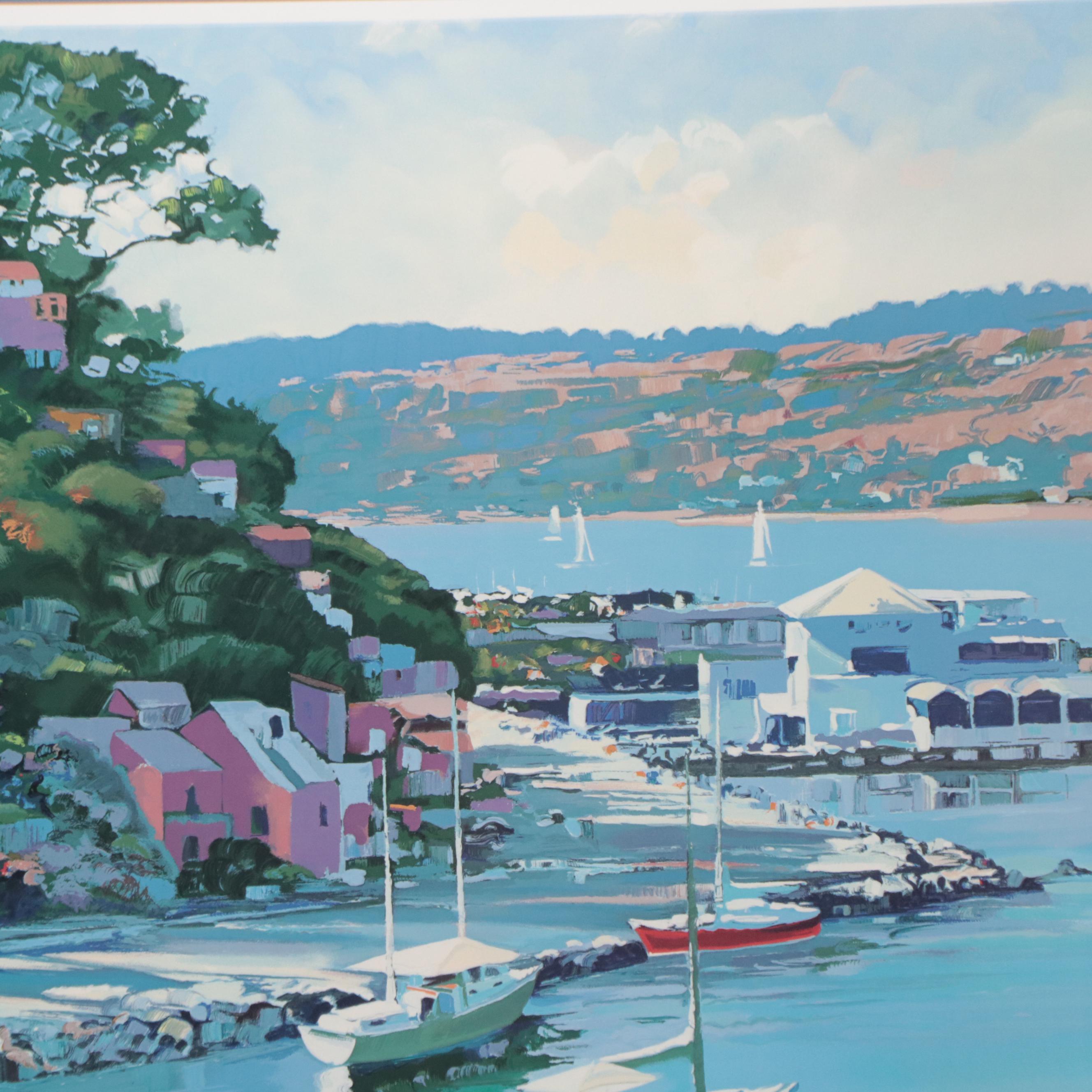 Offset Lithograph After Howard Behrens "Sausalito Harbor" | EBTH