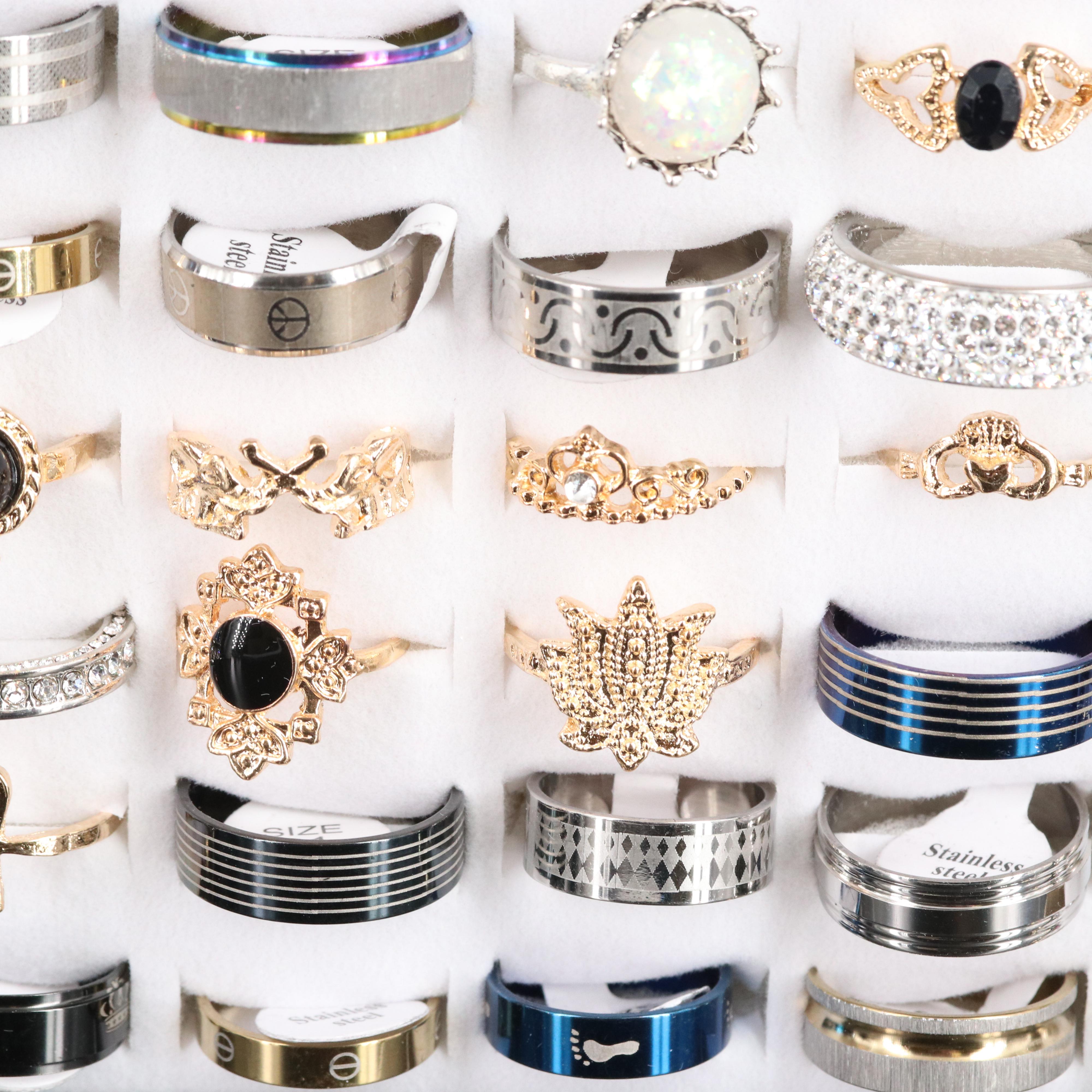 Stainless Steel Costume Rings Including Plastic | EBTH