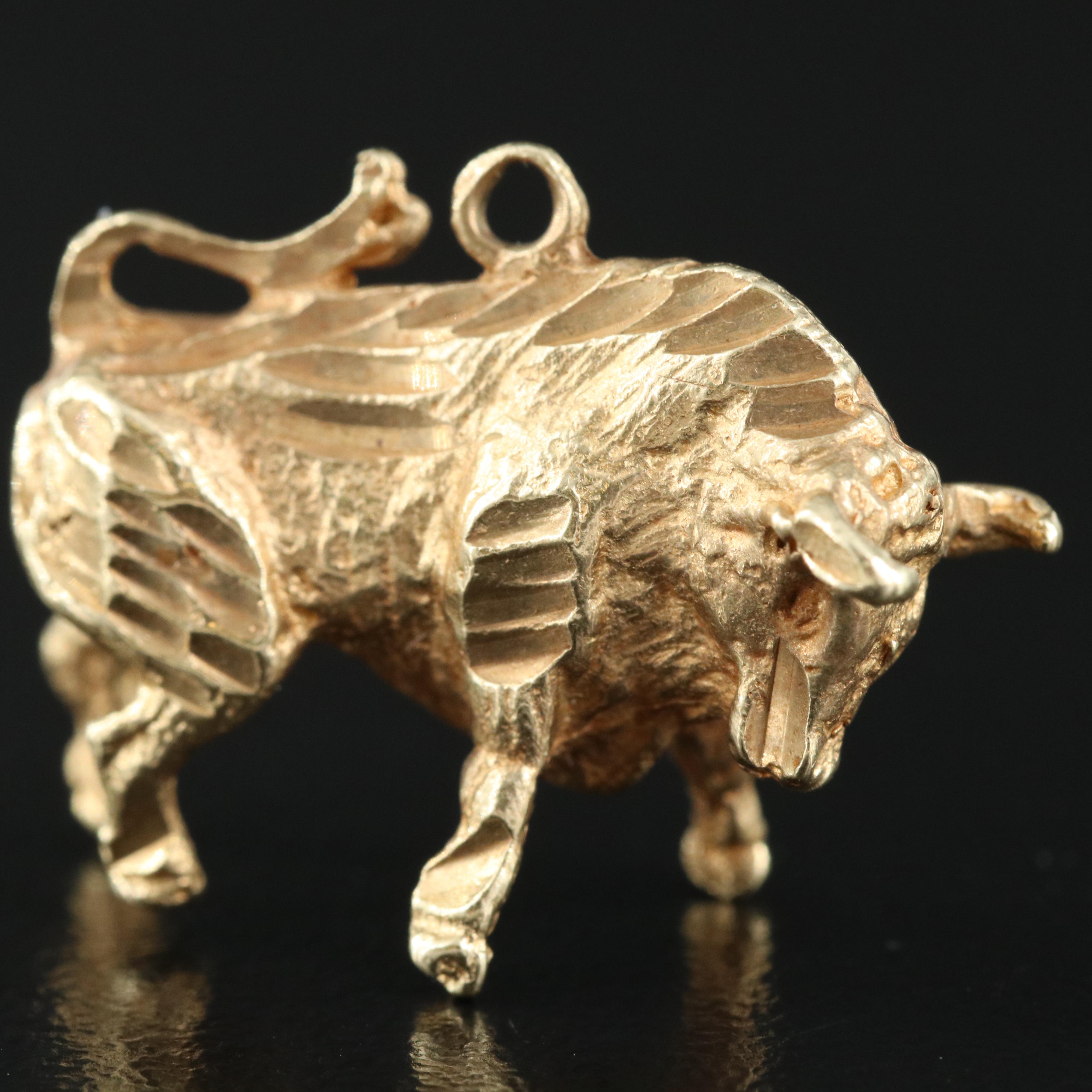 14K Bull Charm | EBTH