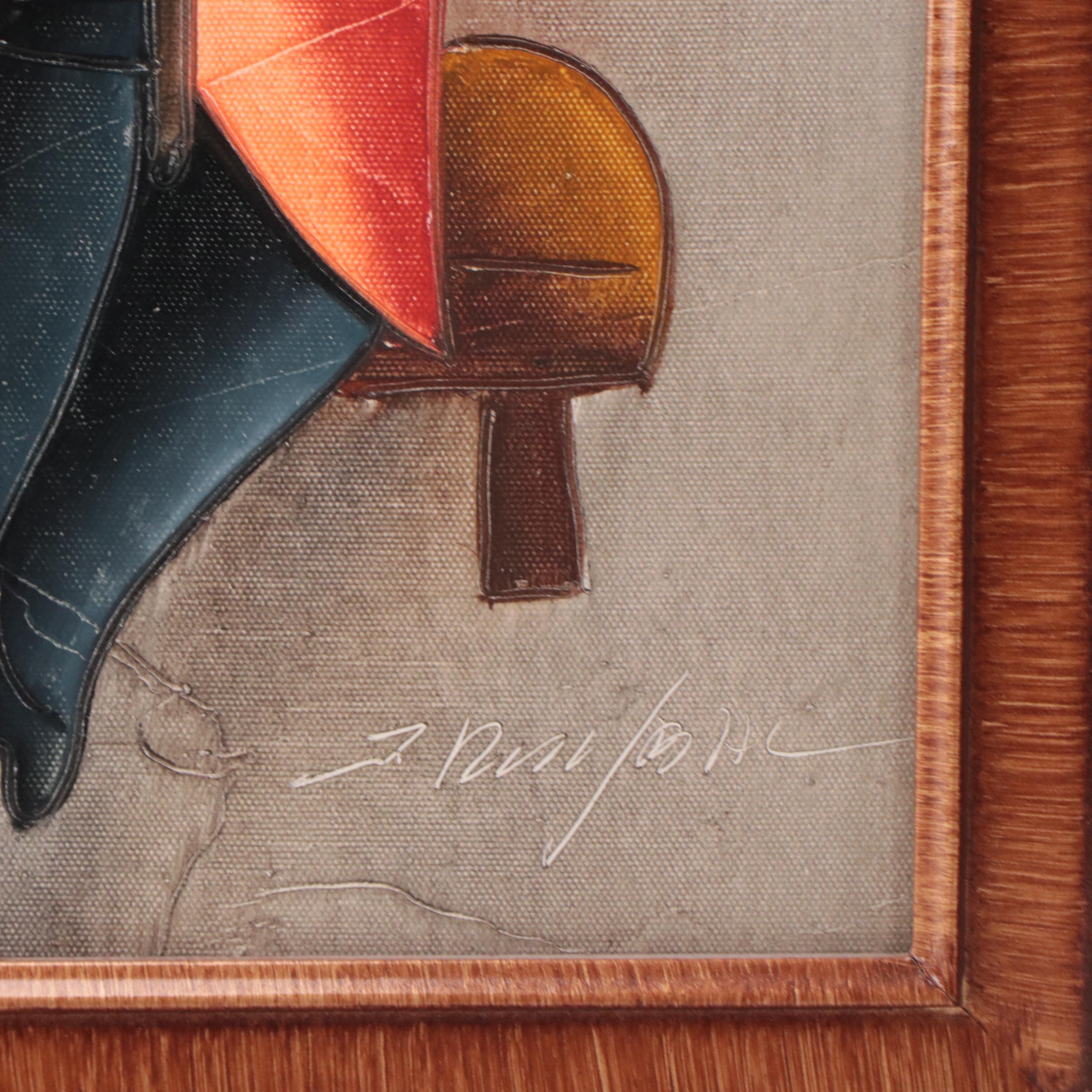 Joyce Roybal Oil Painting of Musicians | EBTH